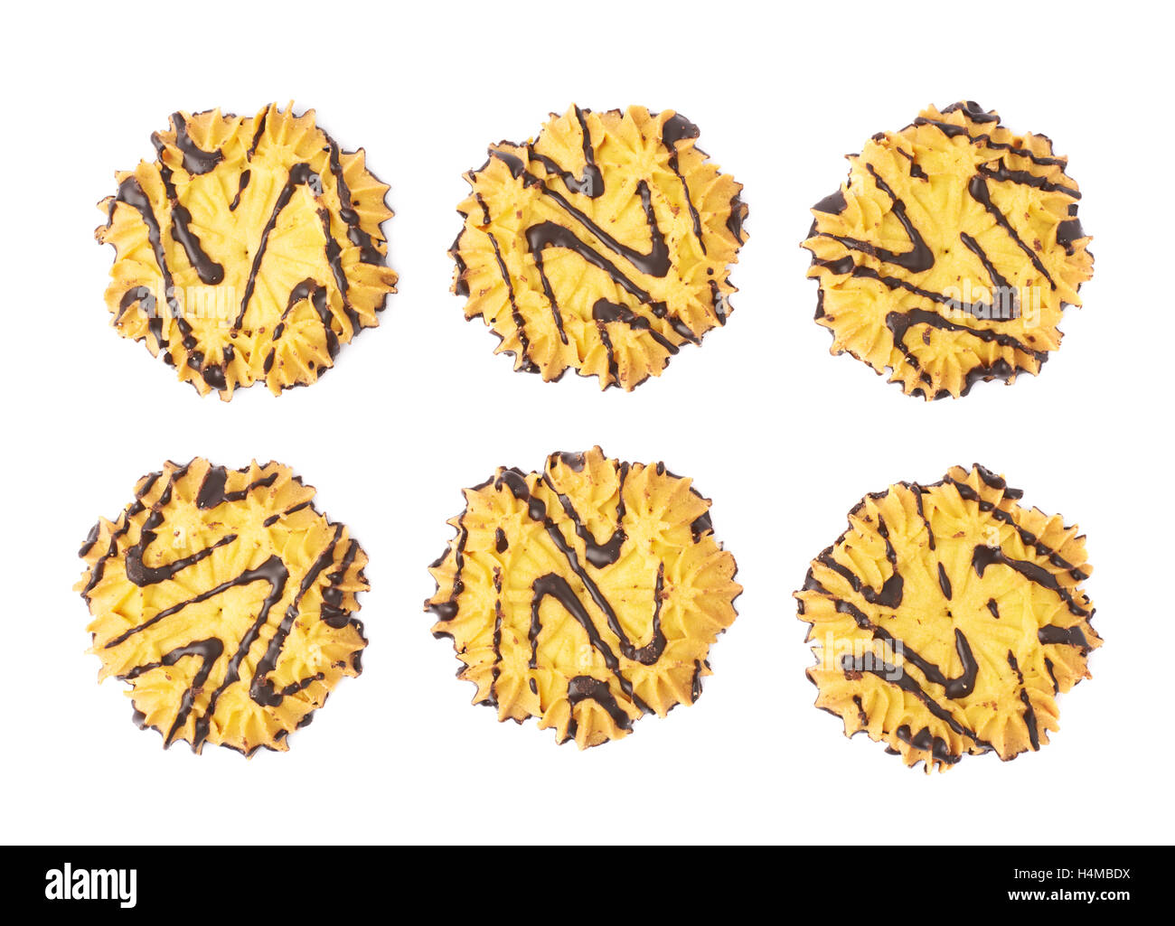 Set of cookies isolated over the white background Stock Photo - Alamy