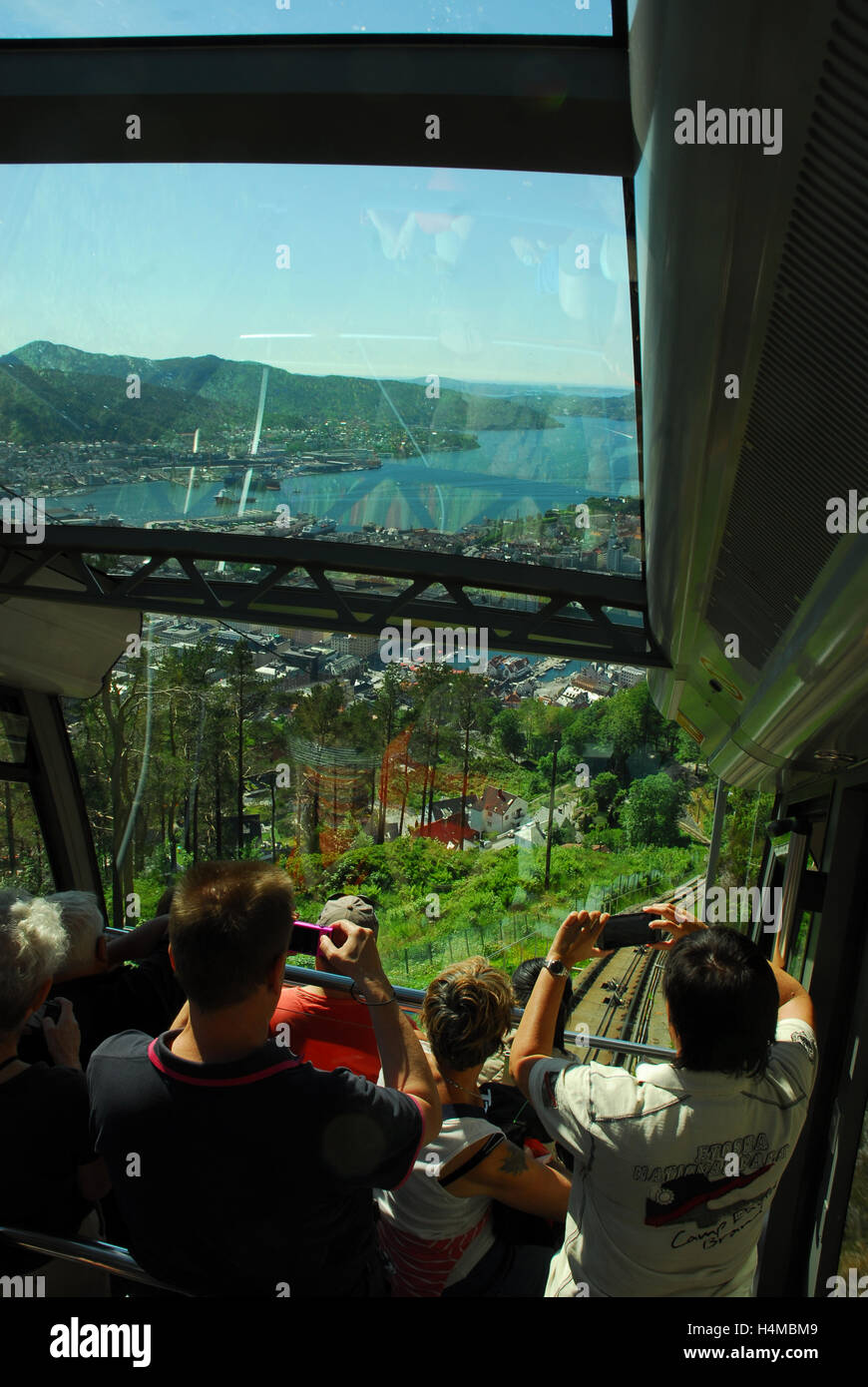Norway, Norge, Bergen, Mount Floyen Funicular Railway Stock Photo - Alamy