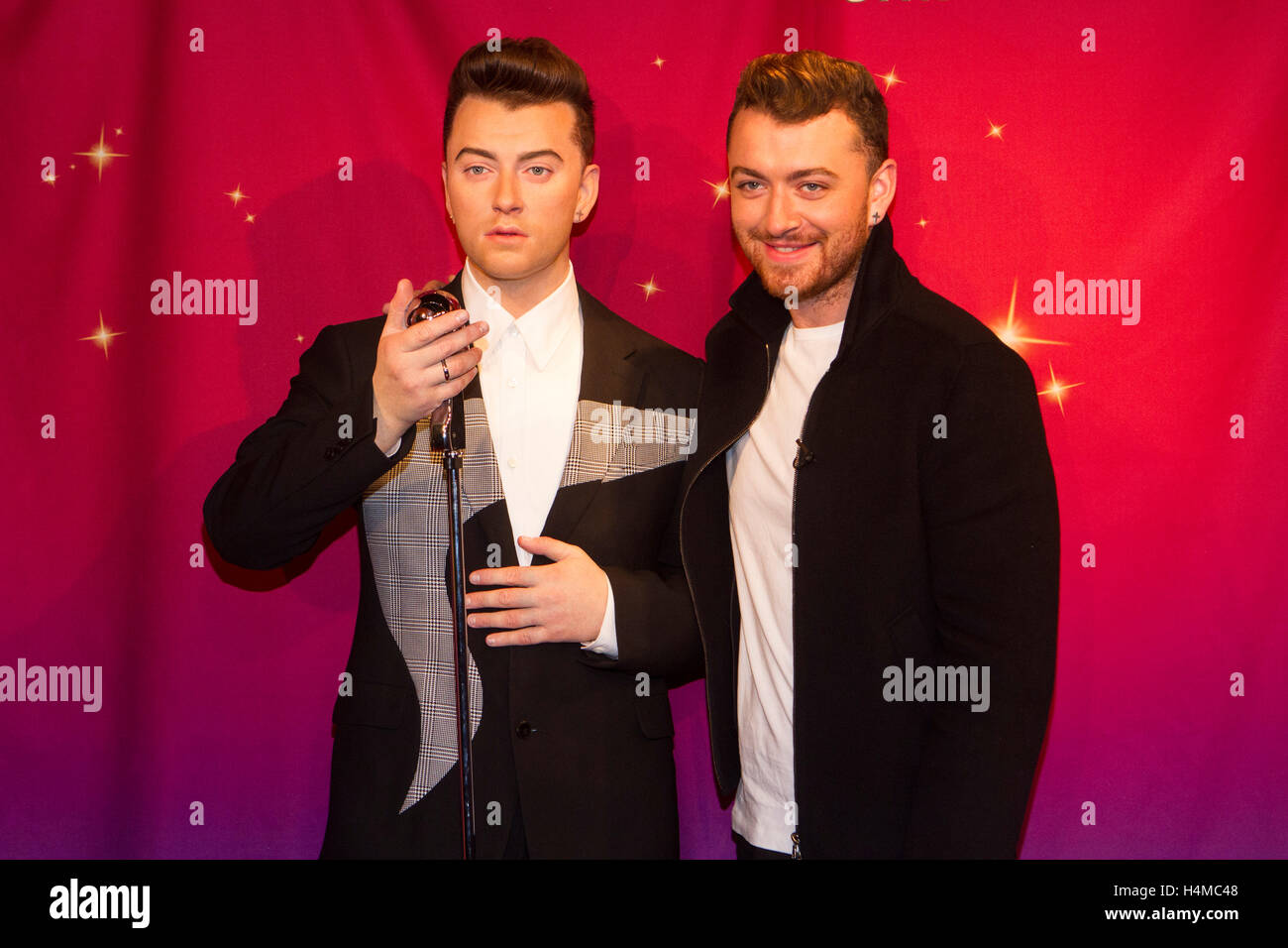 SAN FRANCISCO, CA- AUG 10: Musician Sam Smith appears next to the ...