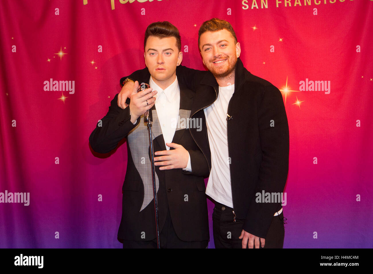 SAN FRANCISCO, CA- AUG 10: Musician Sam Smith appears next to the ...