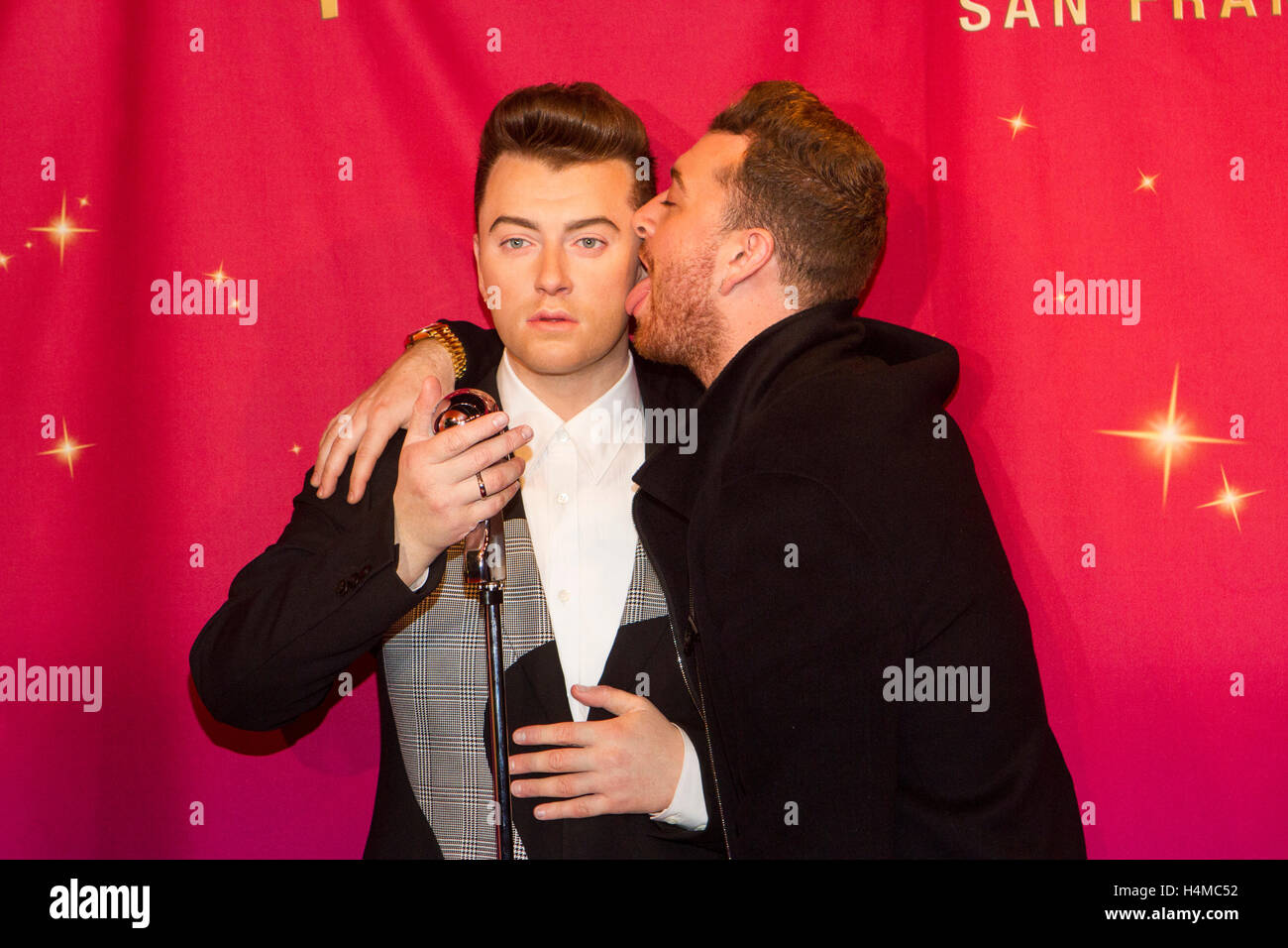 SAN FRANCISCO, CA- AUG 10: Musician Sam Smith appears next to the ...