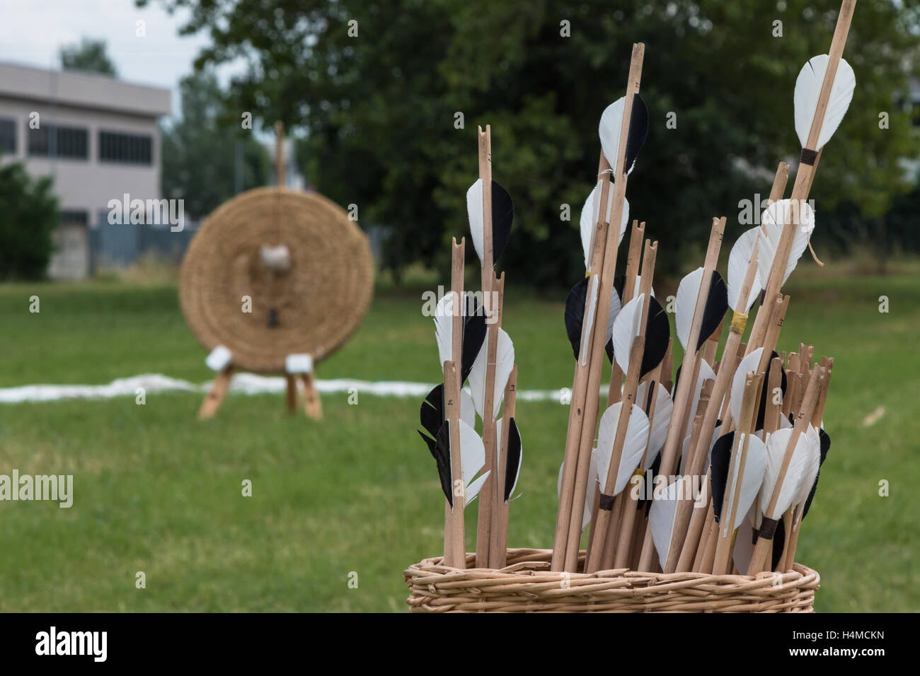 Historical medieval archery target on hi-res stock photography and ...