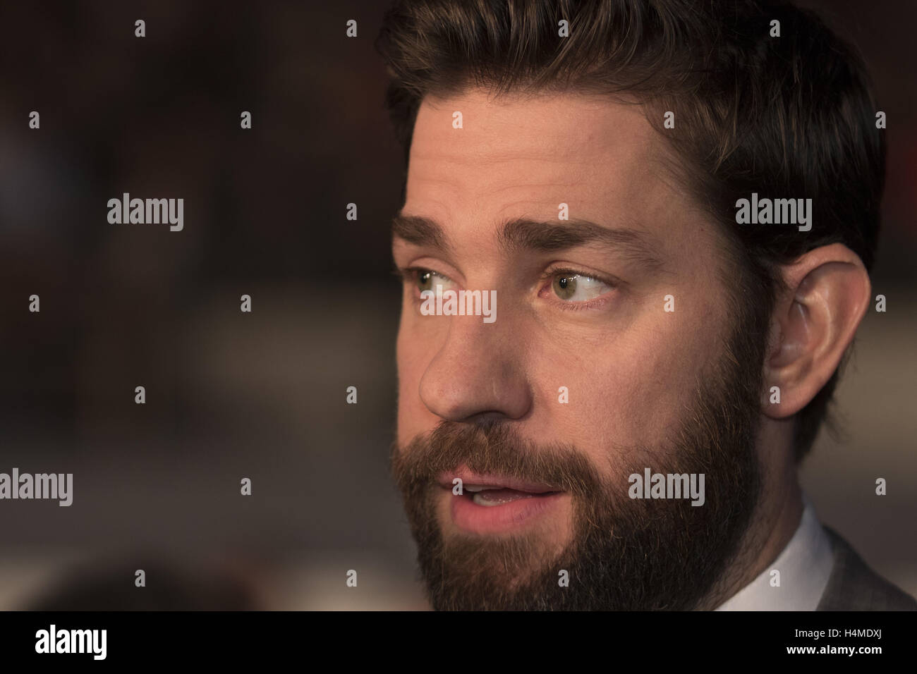 Actor John Krasinski attends the 13 Hour red carpet premiere at AT&T ...