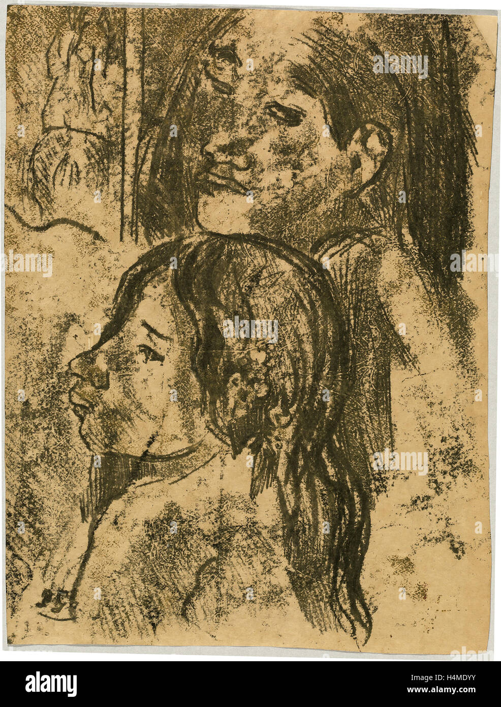 Paul Gauguin, Two Marquesans [recto], French, 1848 - 1903, c. 1902 ...