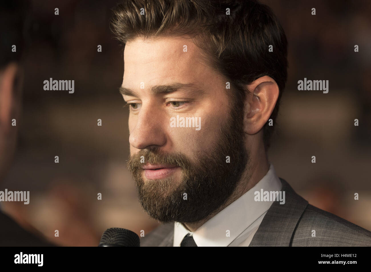 Actor John Krasinski attends the 13 Hour red carpet premiere at AT&T ...