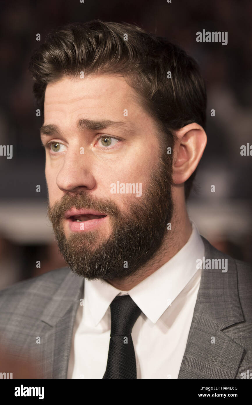 Actor John Krasinski attends the 13 Hour red carpet premiere at AT&T ...