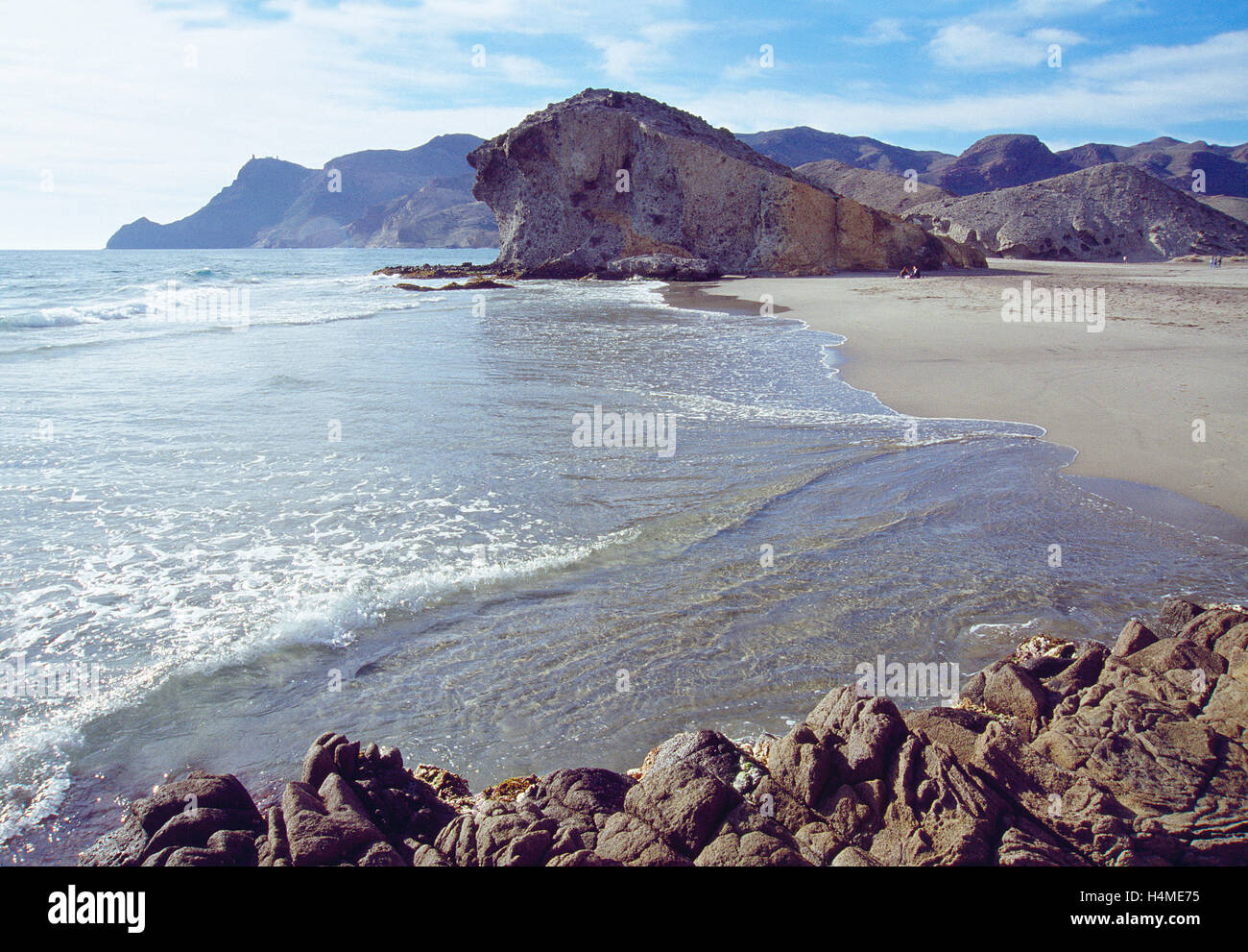 Monsul beach and coastline. Cabo de Gata-Nijar Nature Reserve, Almeria ...