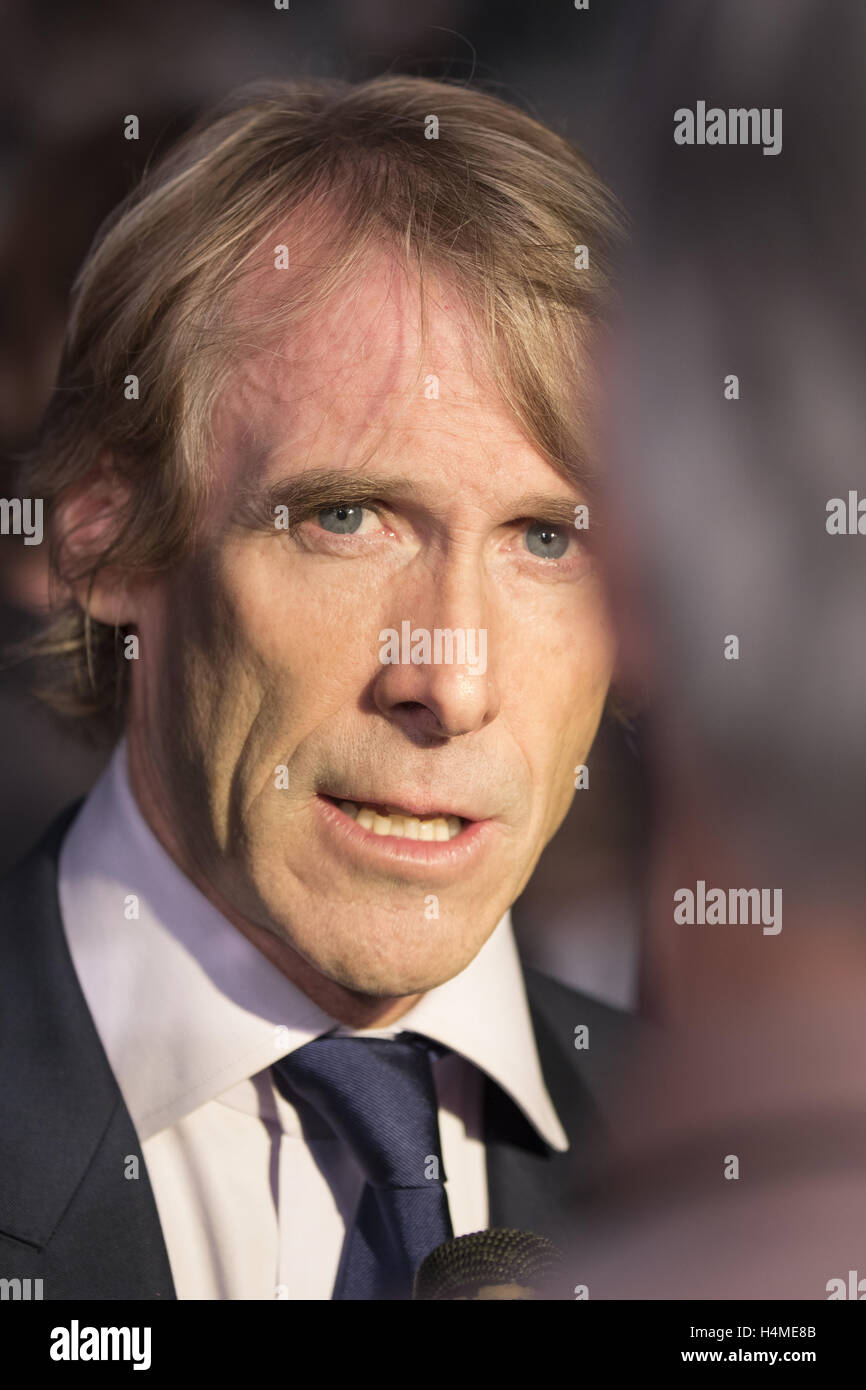 Director Michael Bay attends the 13 Hour red carpet premiere at AT&T ...