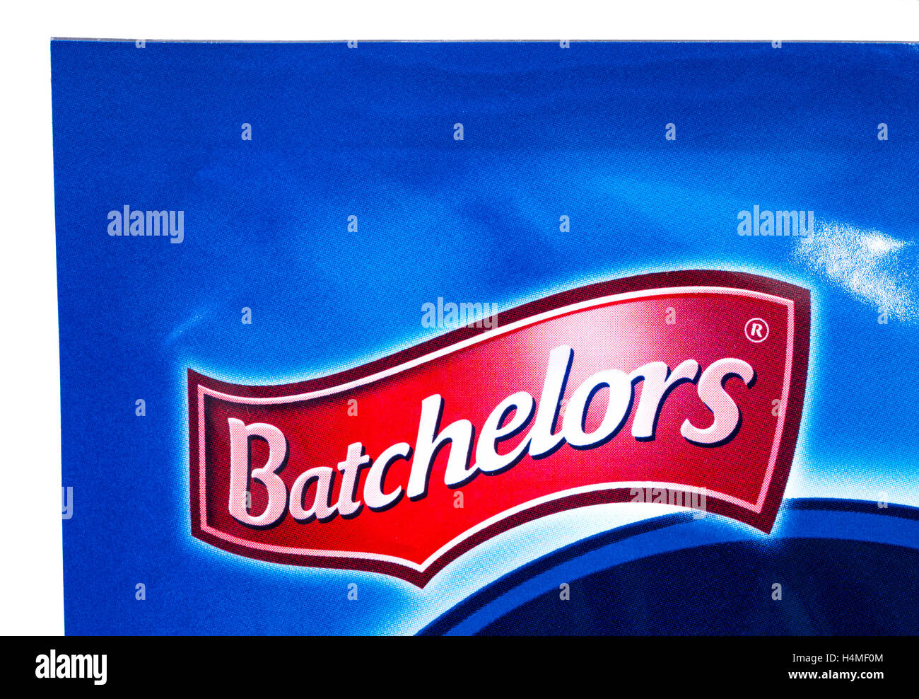 LONDON, UK - OCTOBER 13TH 2016: A close-up shot of the Batchelors logo ...