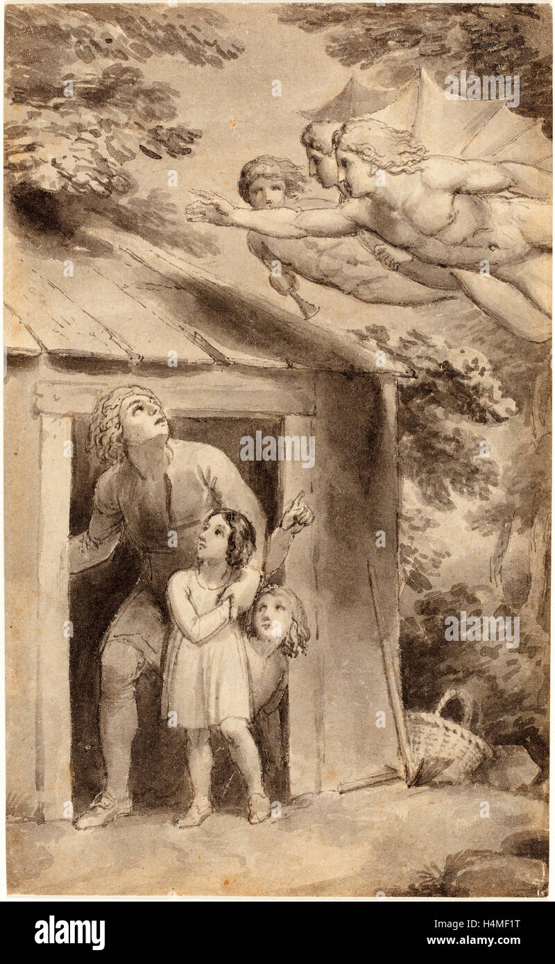 Thomas Stothard (British, 1755 - 1834), Peter and His Children Visited ...