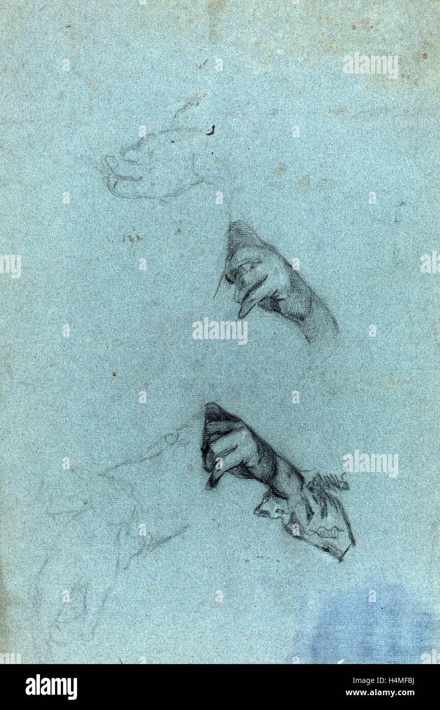 Allan Ramsay (Scottish, 1713 - 1784), Hand Studies, black chalk ...