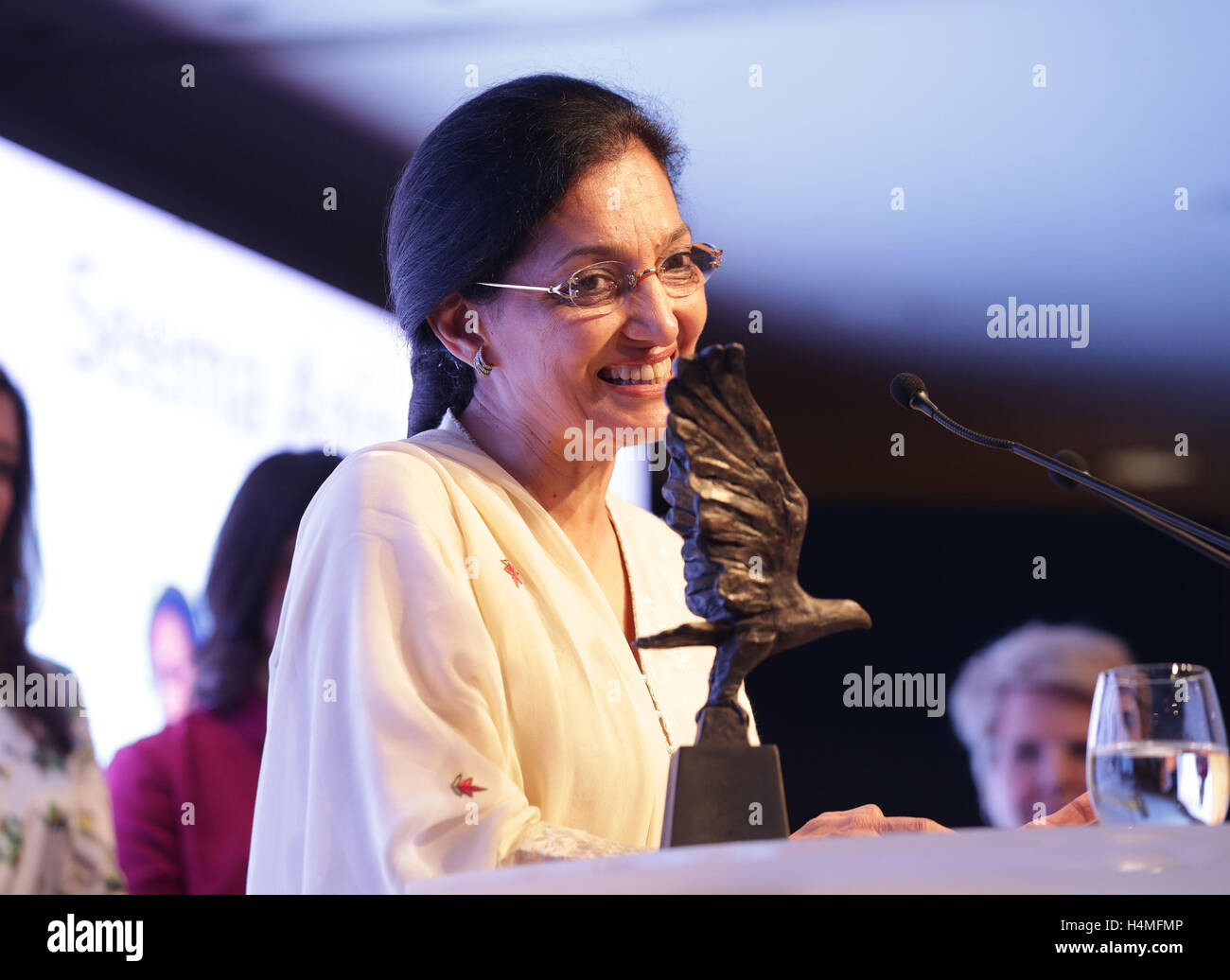 Seema Aziz, who won the Barclays Women of the Year Award, at the 2016 ...