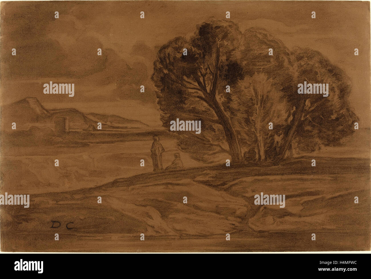 Alexandre-Gabriel Decamps (French, 1803 - 1860), Oriental Landscape, c ...