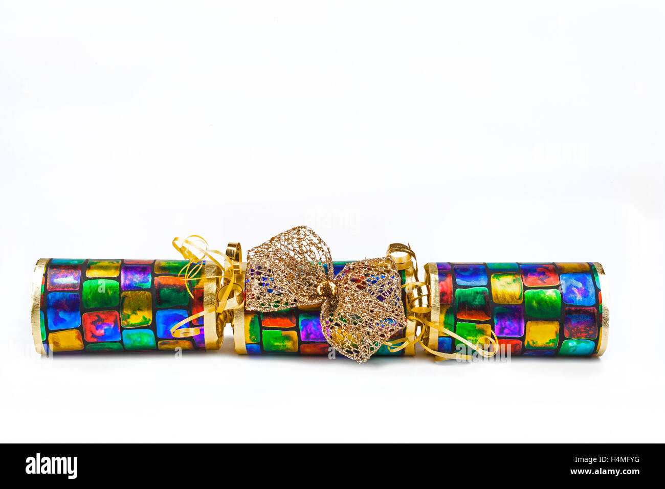 Red gold cracker Cut Out Stock Images & Pictures - Alamy