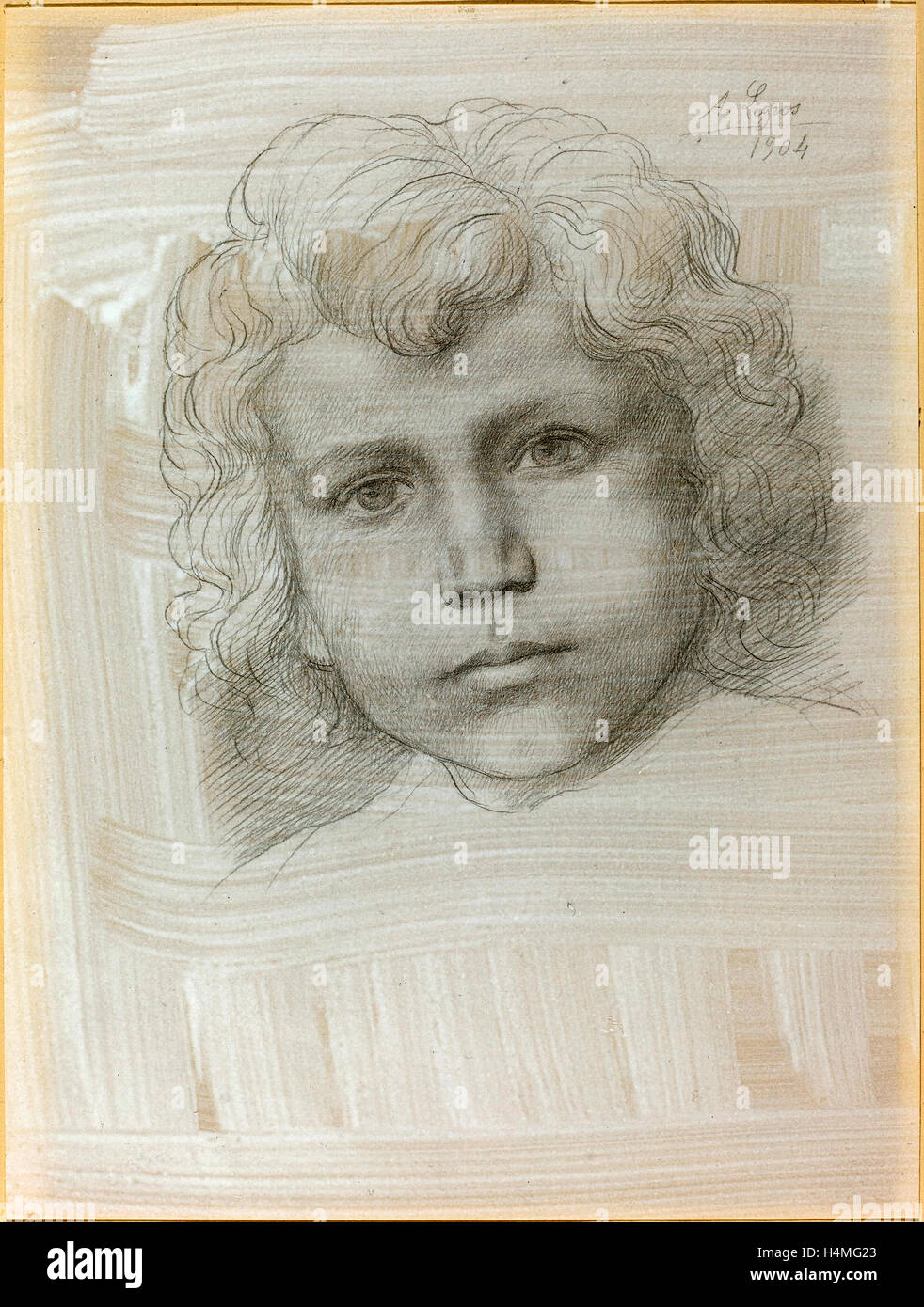 Alphonse Legros, Study of Cupid (Head of a Girl), French, 1837 - 1911 ...