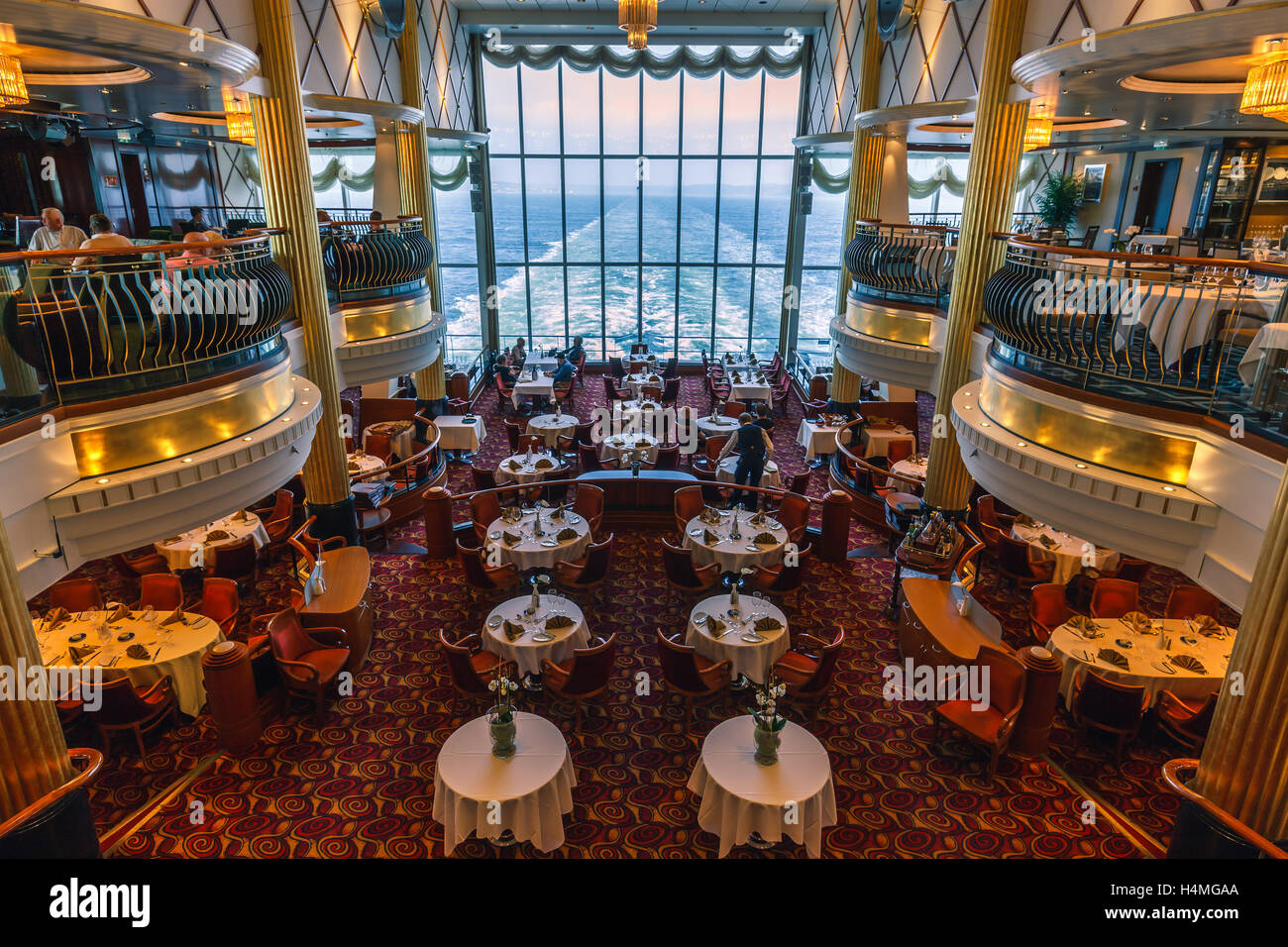 Inside the dining room at the MS Color Magic. A cruiseferry owned and ...