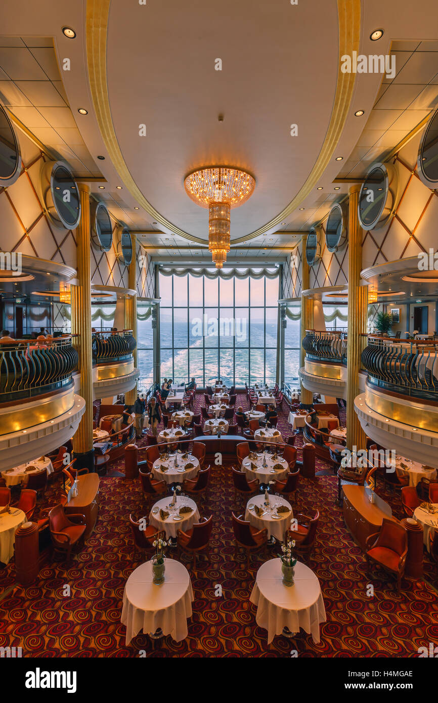 Inside the dining room at the MS Color Magic. A cruiseferry owned and ...