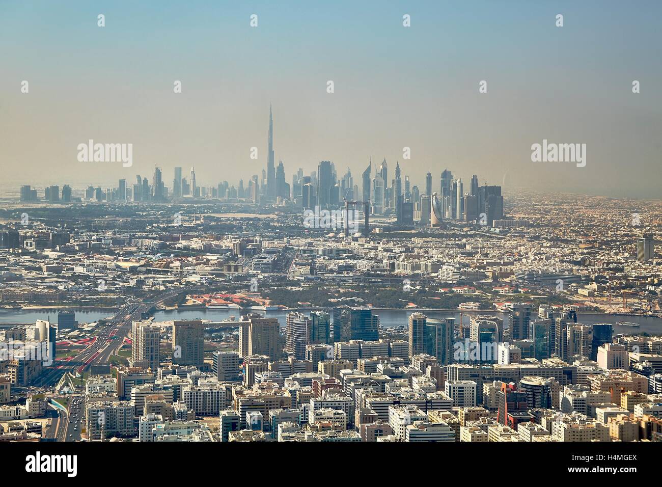 Dubai View from Air Stock Photo - Alamy