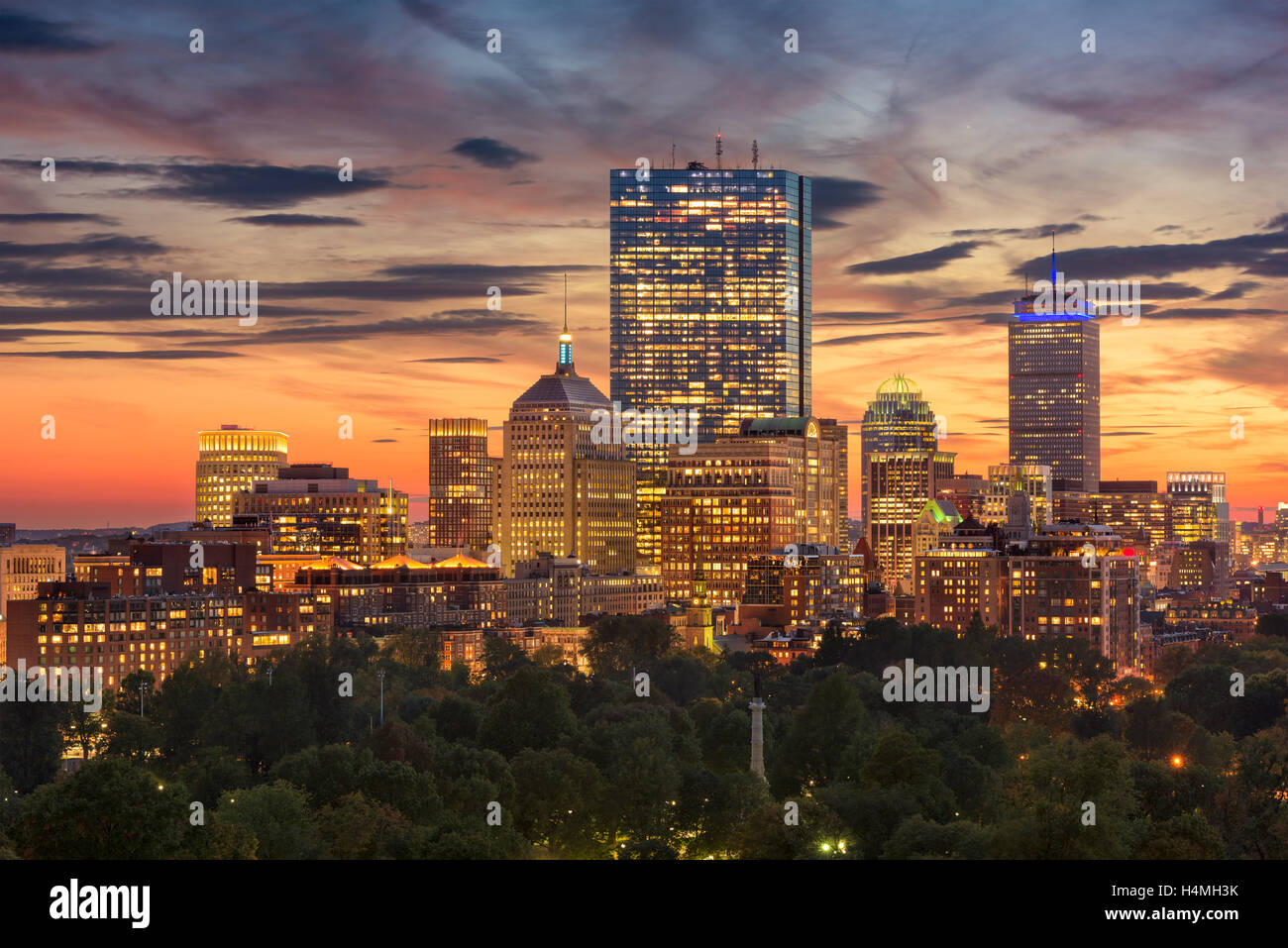 Boston, Massachusetts, USA downtown skyline Stock Photo - Alamy
