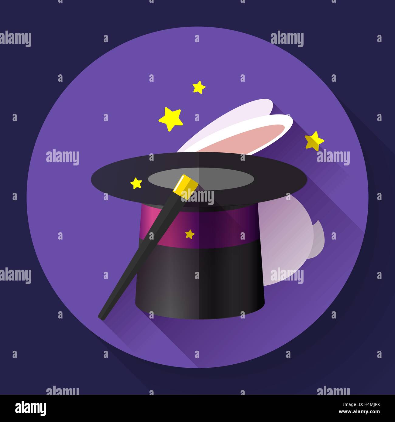 Rabbit and magic hat Stock Vector Image & Art - Alamy