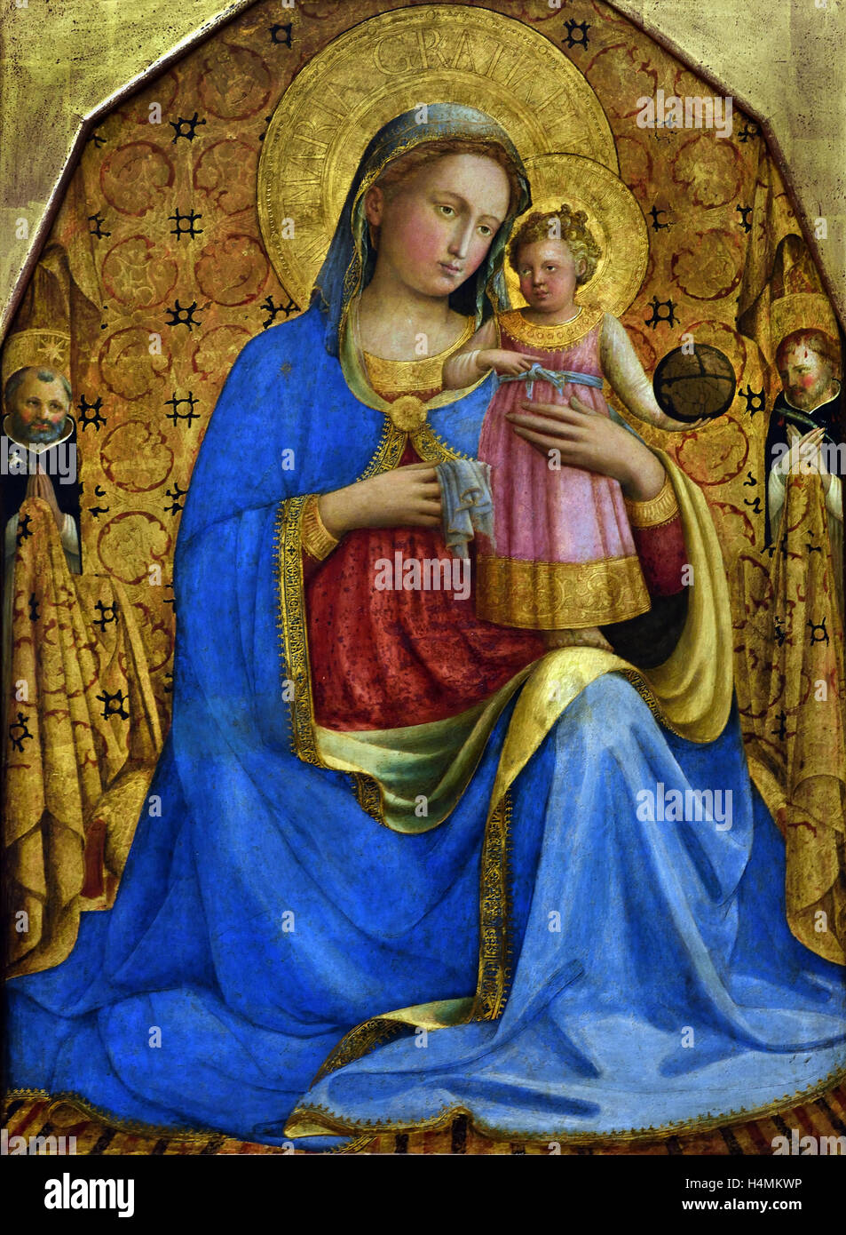 Mary with the child and Saint Dominic and Peter Martyr 1433 Angelico ...