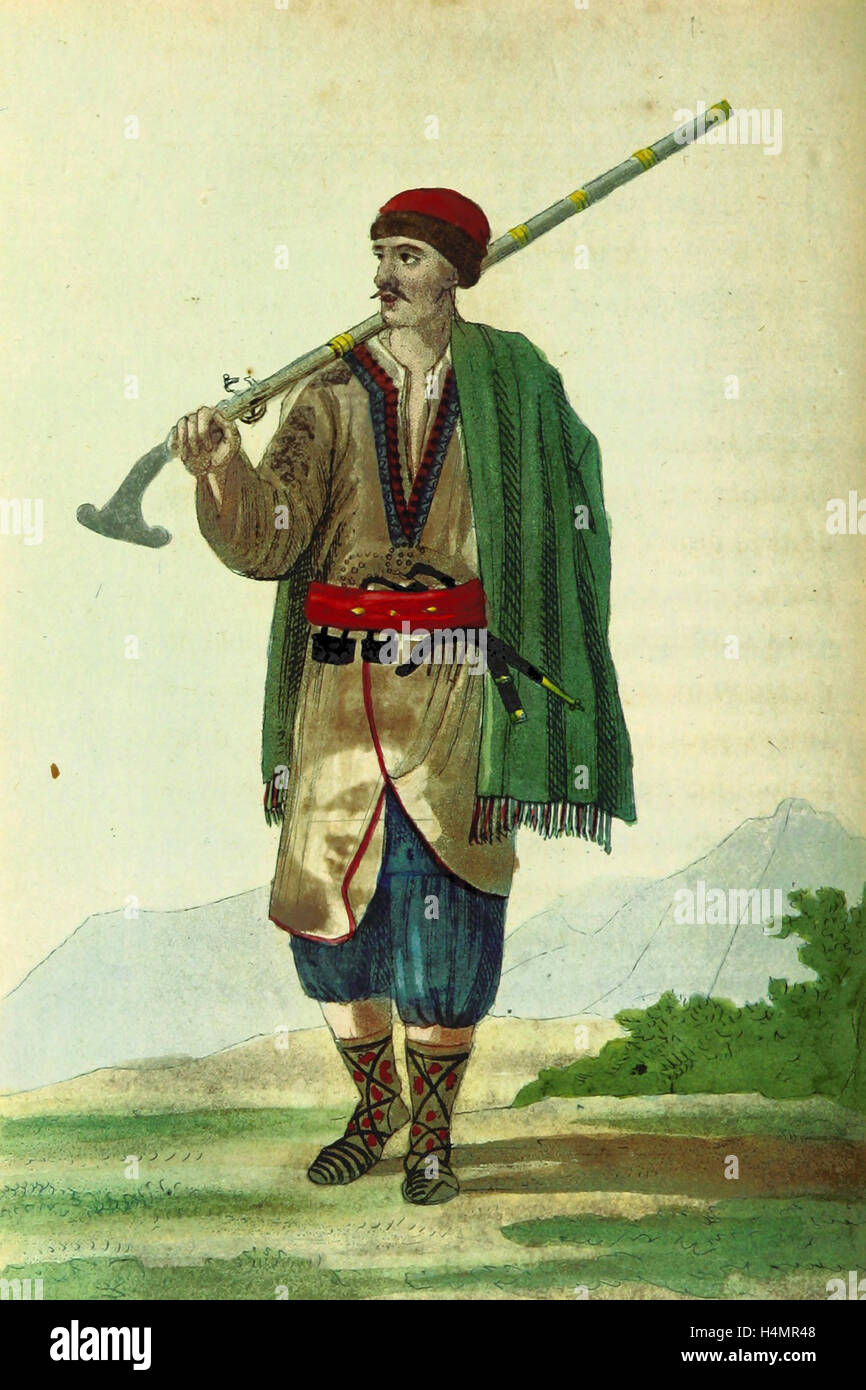 Montenegro man, 19th century engraving Stock Photo - Alamy