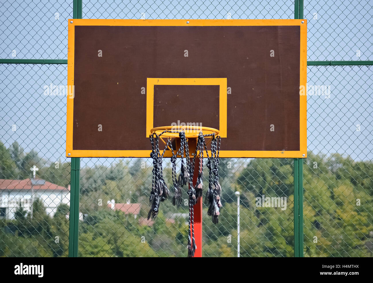 Outdoor basketball hoop on playground hi-res stock photography and ...
