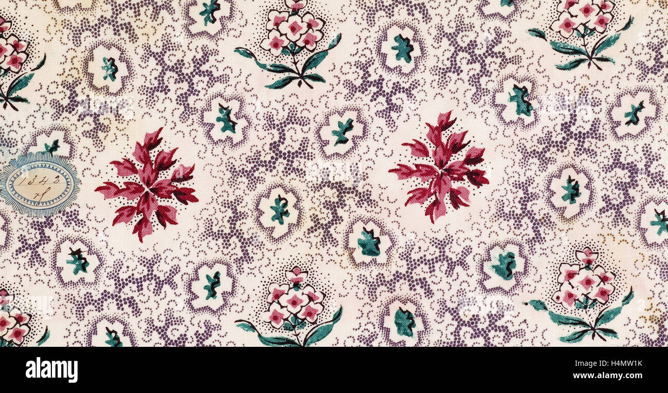 French Fabrics; First Half of the Nineteenth Century; 1800; 1810; 1820 ...