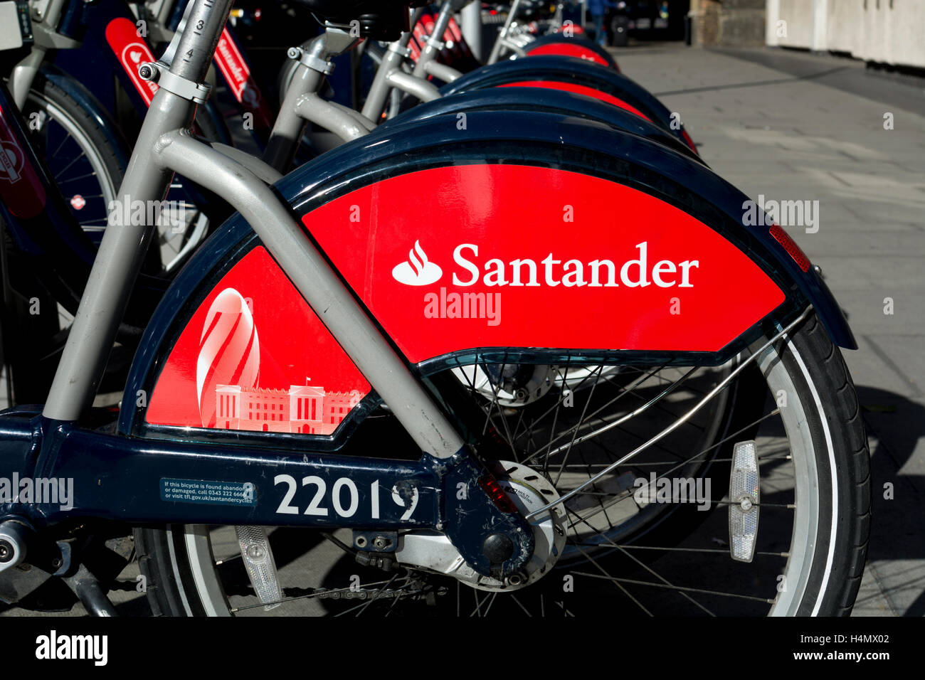 Santander Boris bikes, London, UK Stock Photo - Alamy
