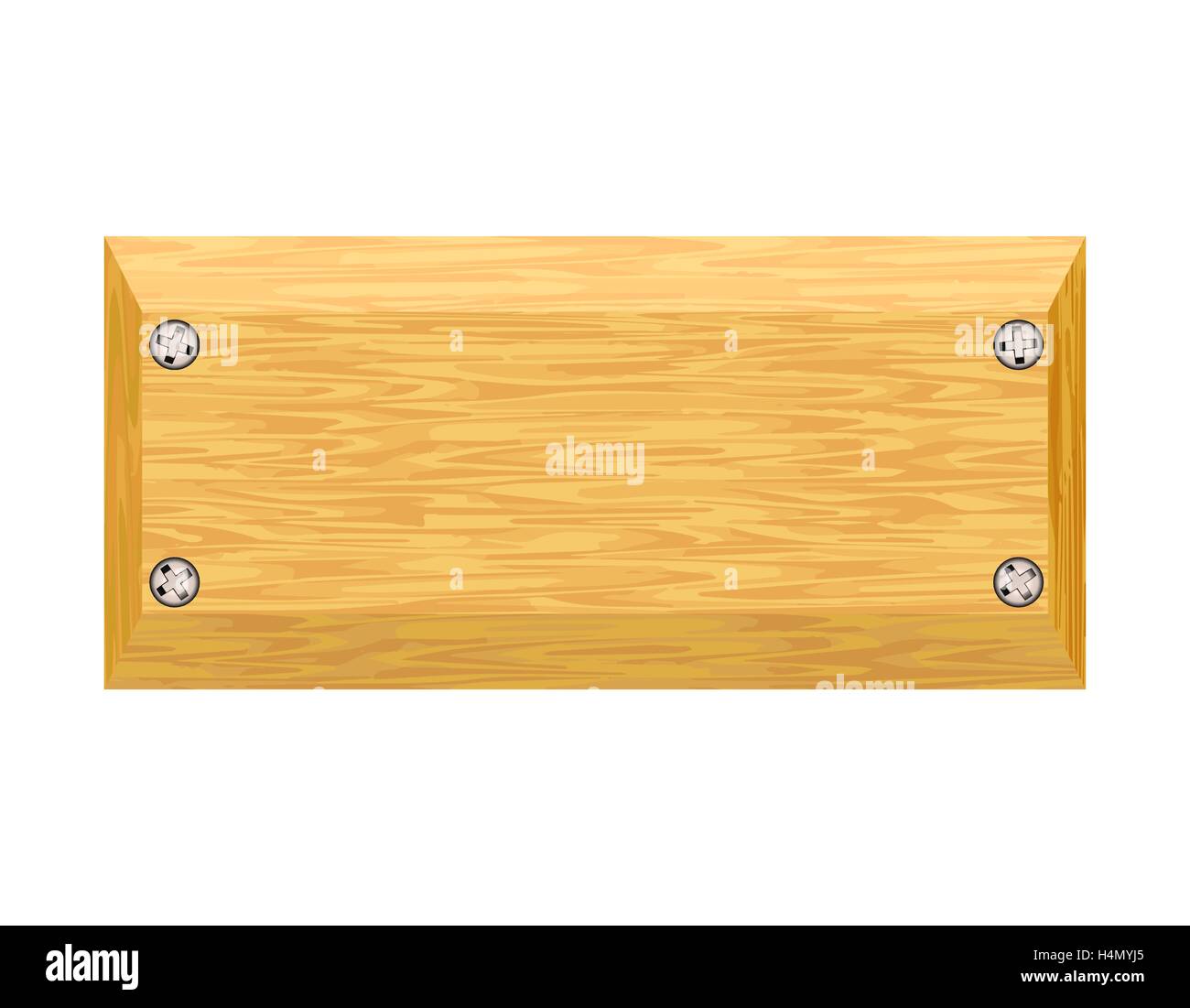Blank wooden plate isolated on white background. Vector illustration ...