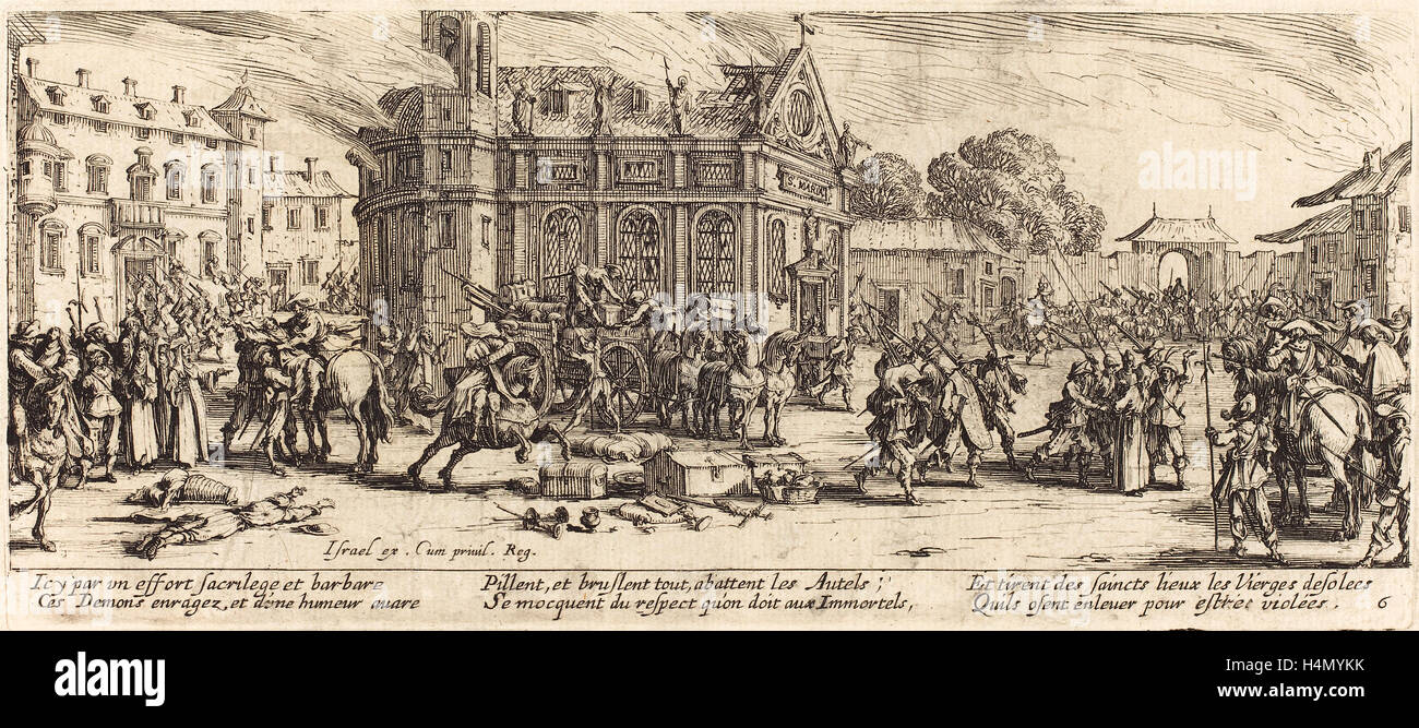 Jacques Callot (French, 1592 - 1635), Destruction of a Convent, c. 1633 ...