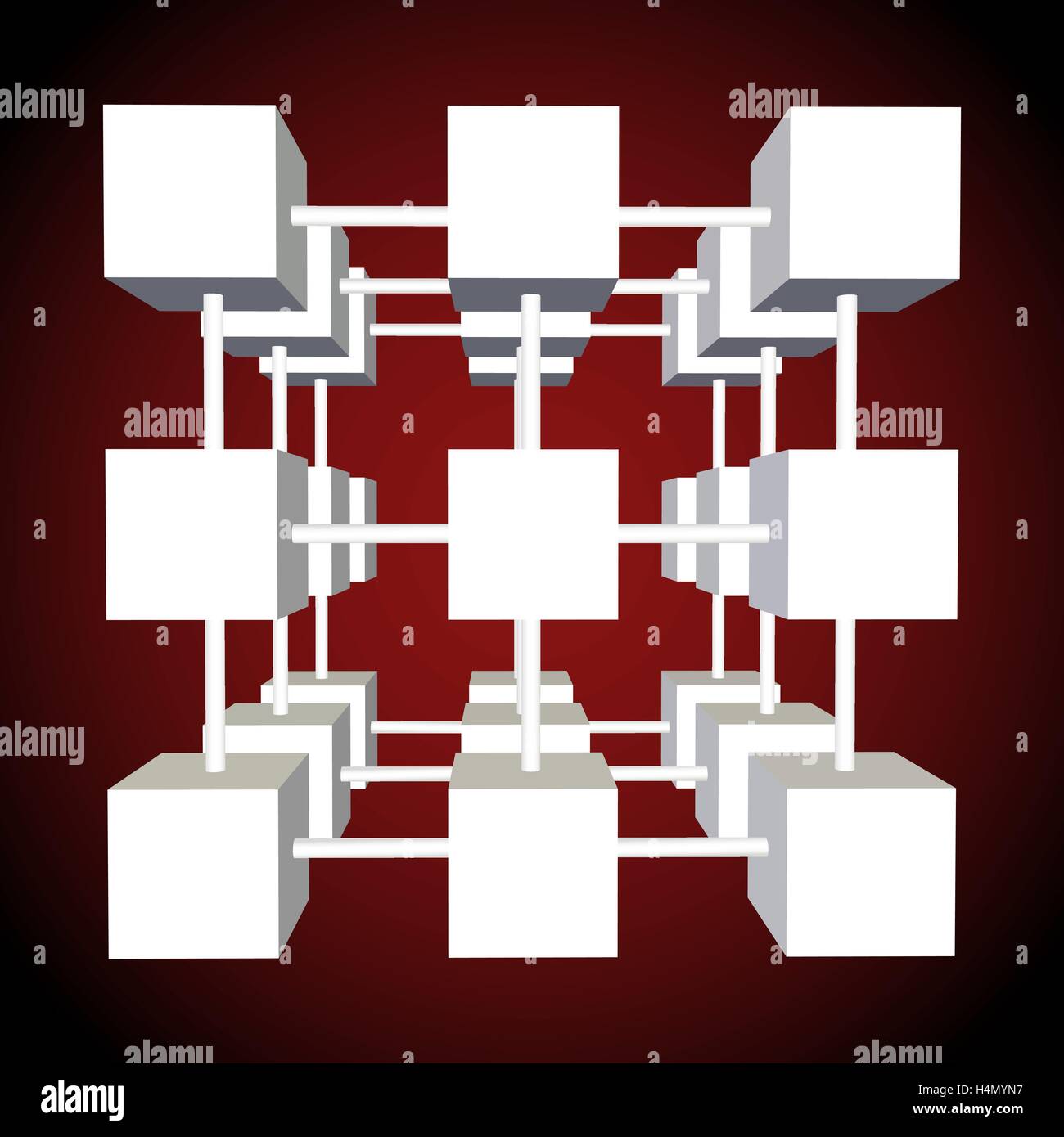 Abstract 3d Cubes Vector Illustration Stock Vector Image And Art Alamy