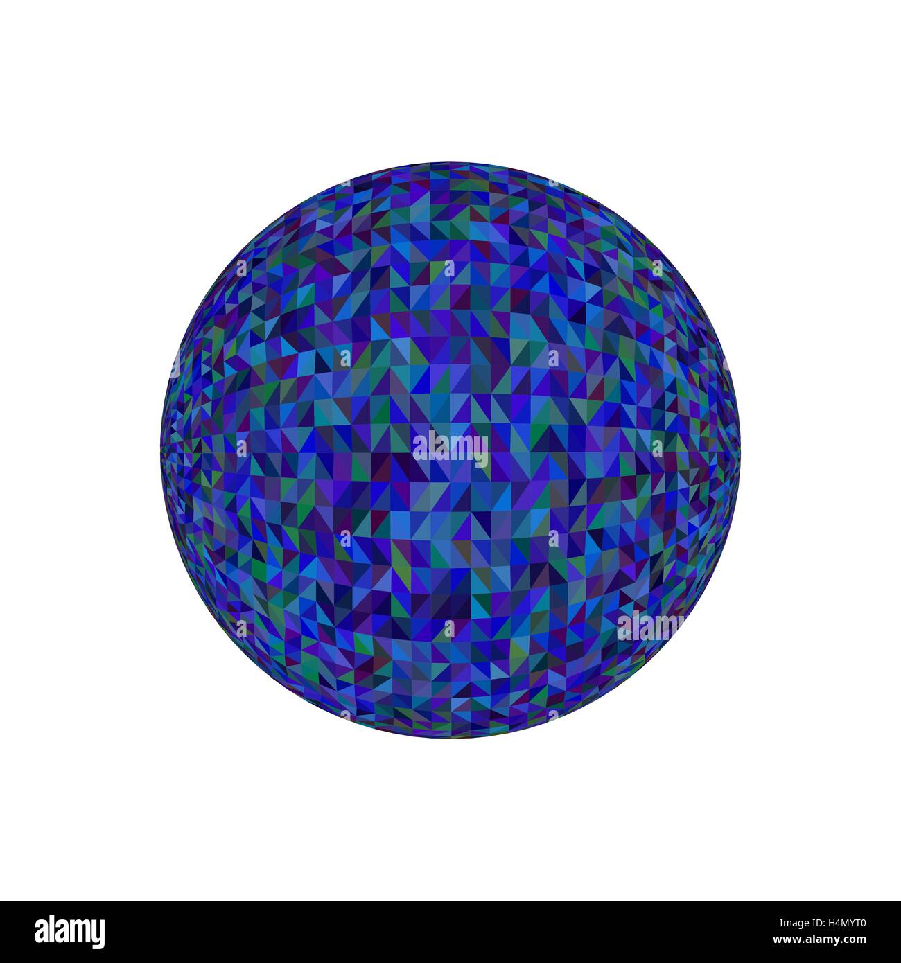 Polygonal sphere. Isolated on white background. 3d Vector colorful ...