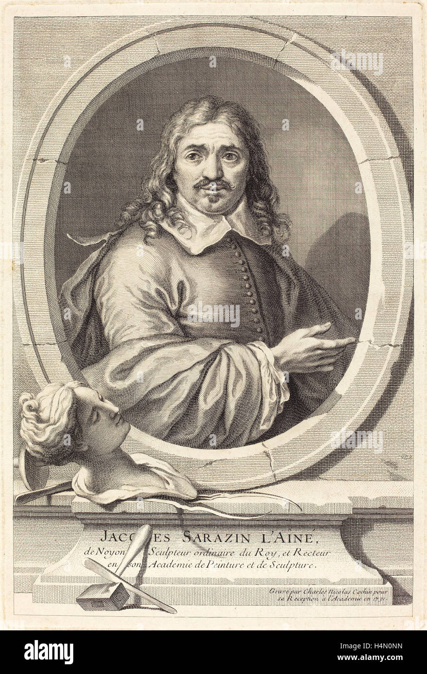 Charles-Nicolas Cochin I (French, 1688 - 1754), Jacques Sarazin the ...