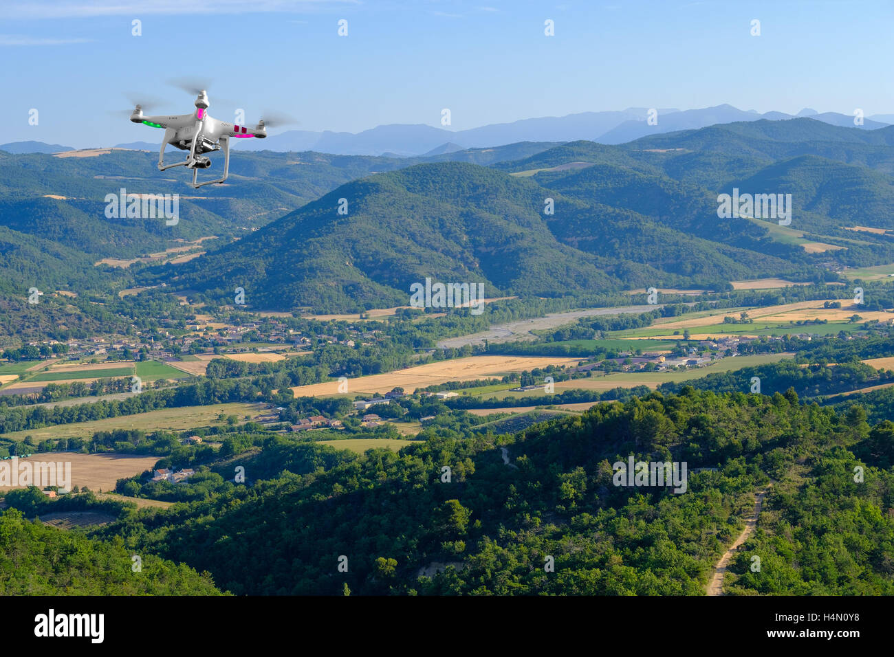 Aerial landscape of countryside at Provence Stock Photo - Alamy