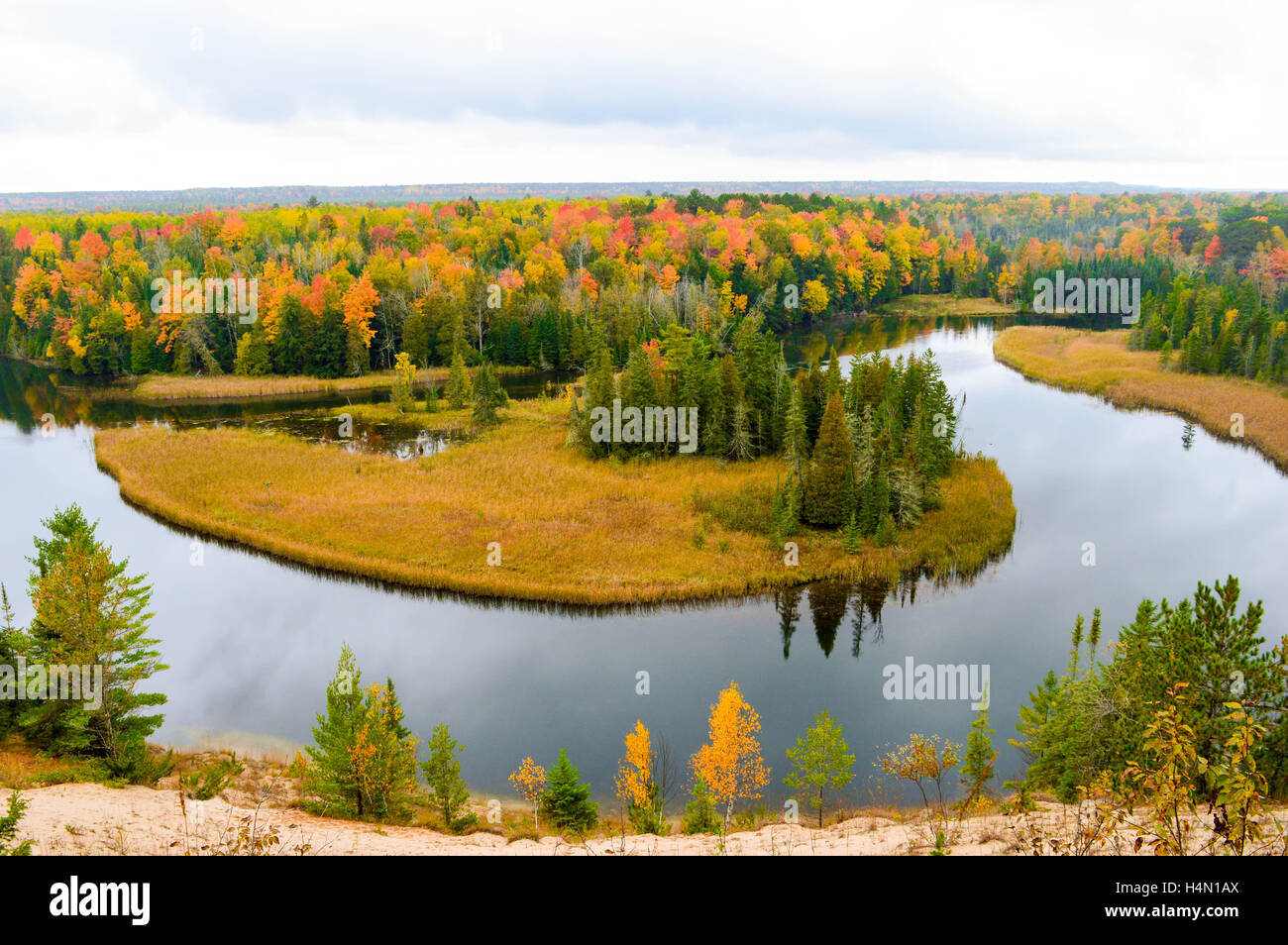 The High banks of the Ausable River in Autumn Stock Photo - Alamy