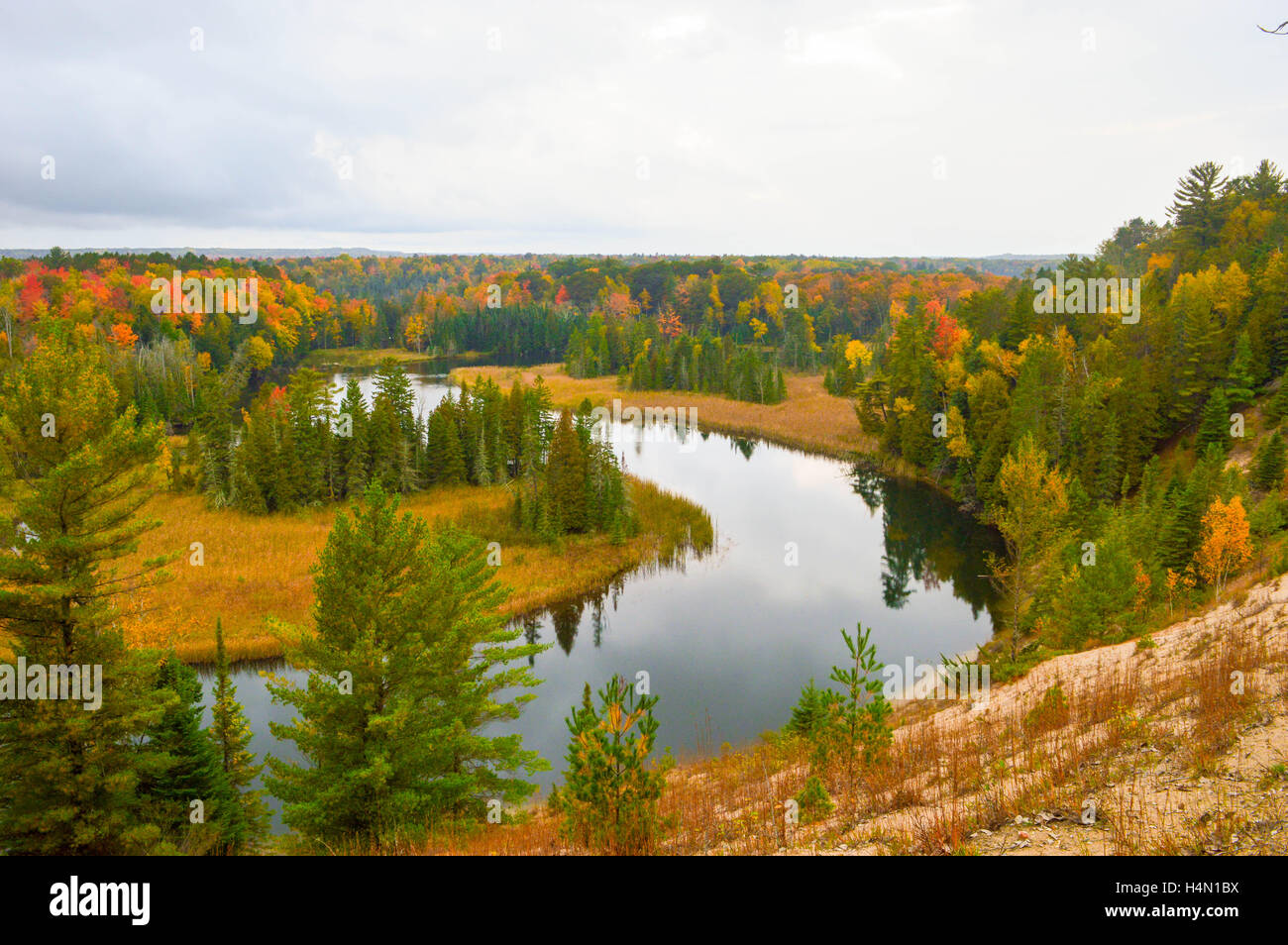 The High banks of the Ausable River in Autumn Stock Photo - Alamy