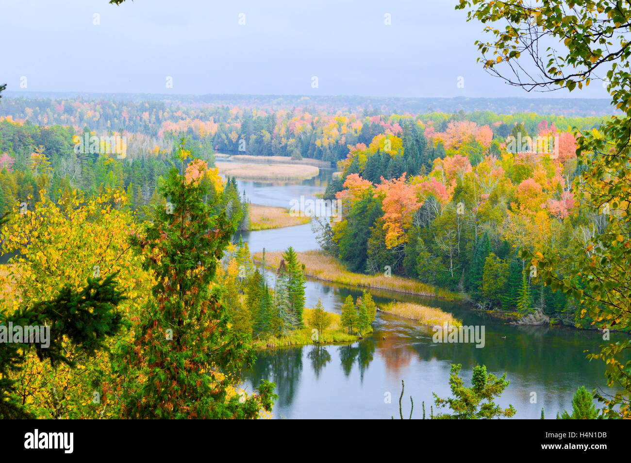 The High banks of the Ausable River in Autumn Stock Photo - Alamy