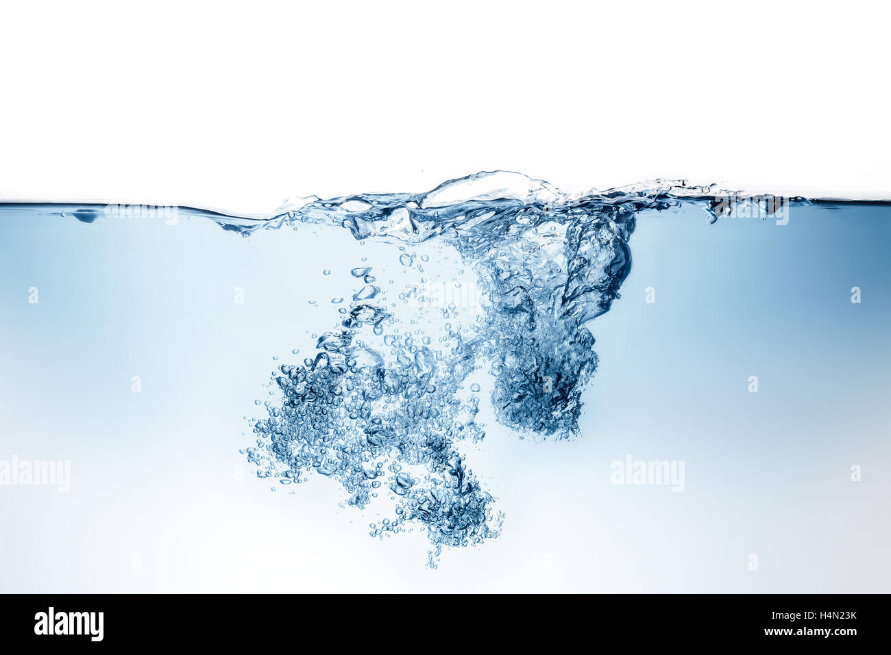 Blue water wave and bubbles to clean drinking water Stock Photo - Alamy