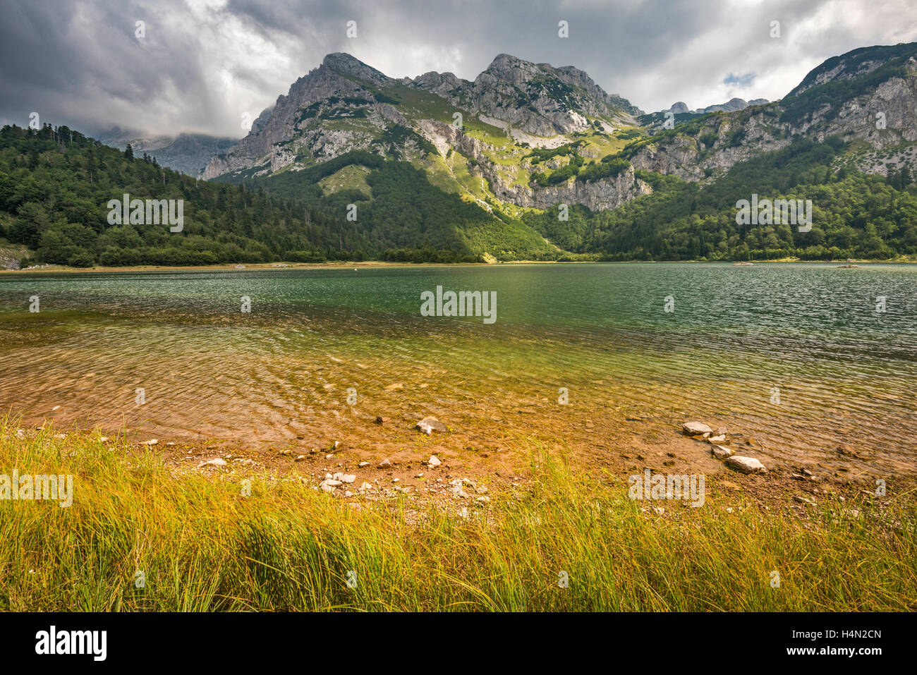 Maglic massif over Trnovacko Lake, near Sutjeska National Park, Dinaric ...