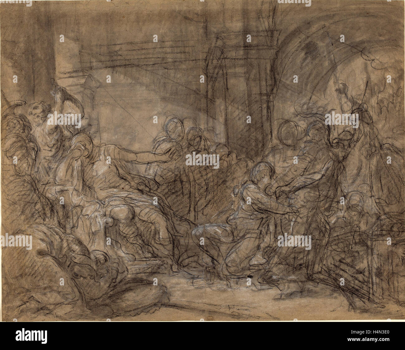 Gabriel François Doyen (French, 1726 - 1806), Brutus Condemning His ...