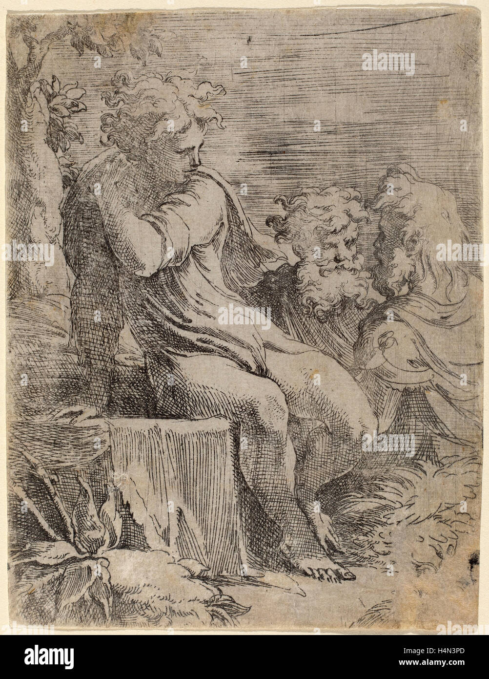 Parmigianino (Italian, 1503 - 1540), The Boy and Two Old Men, etching ...