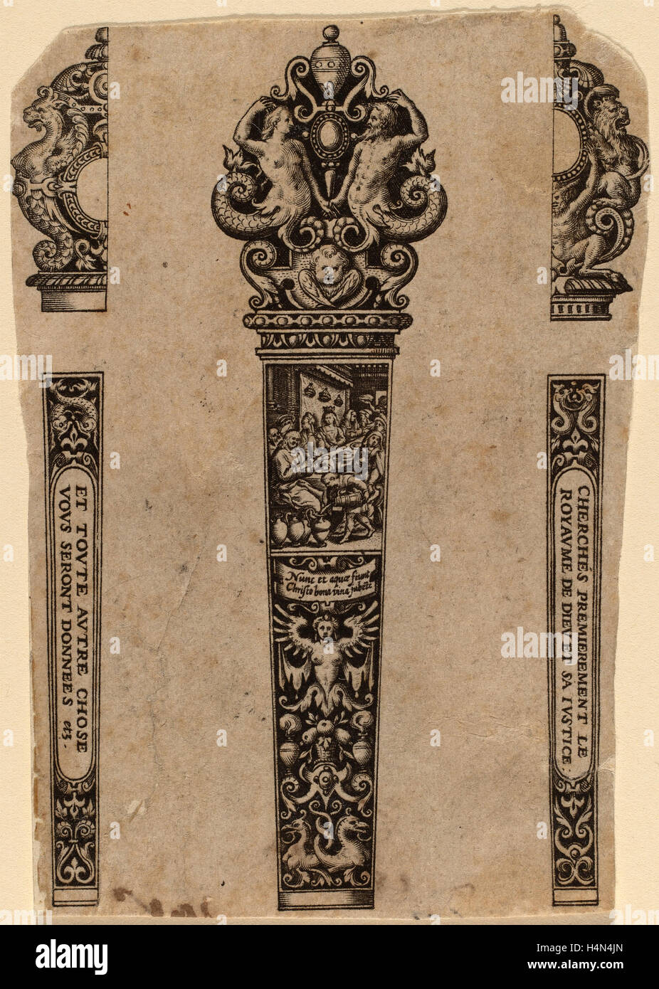 Theodor de Bry (Flemish, 1528 - 1598), Ornament for Knife Handle ...