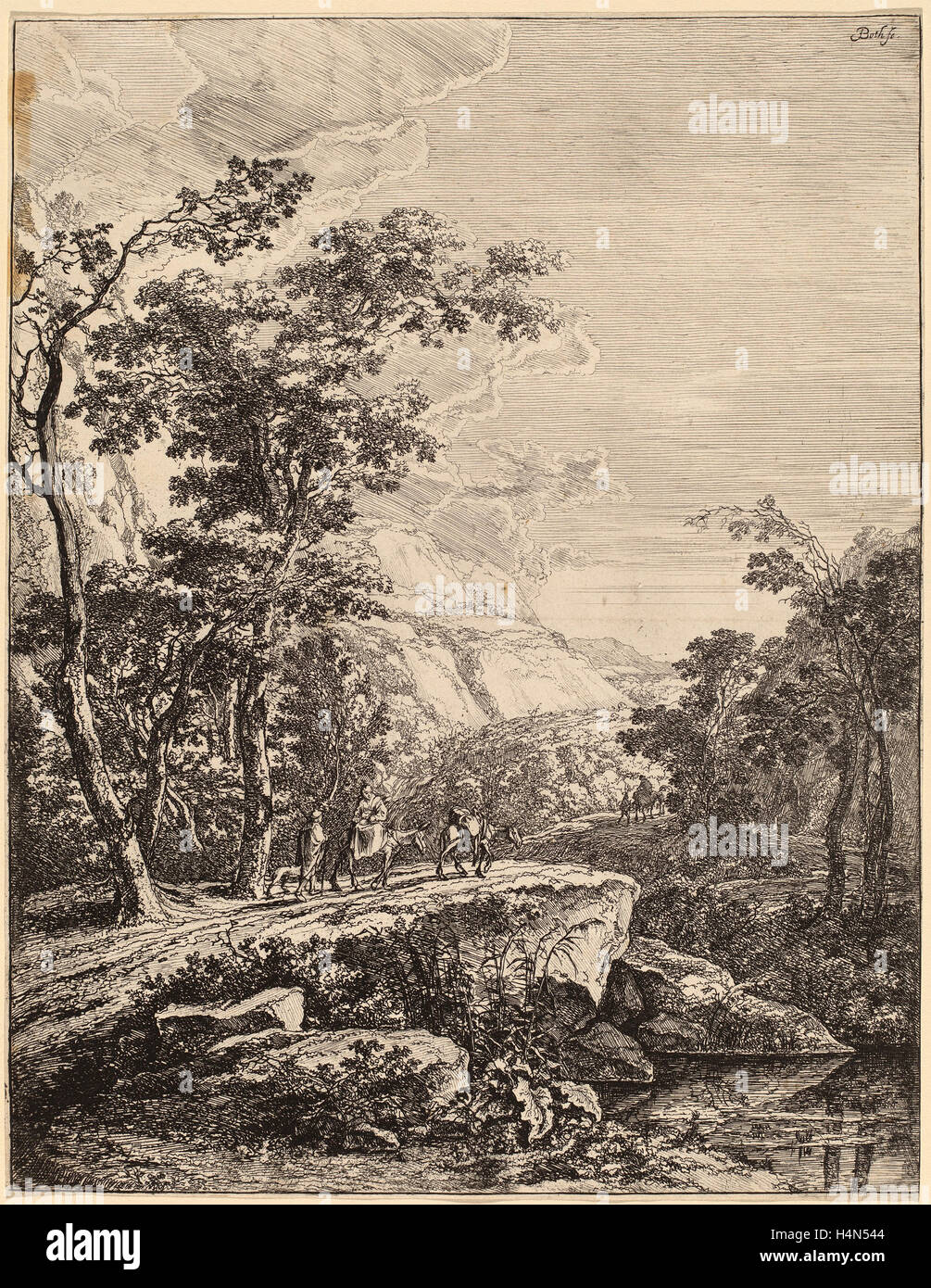 Jan Both (Dutch, 1615-1618 - 1652), The Woman on the Hinny, etching ...