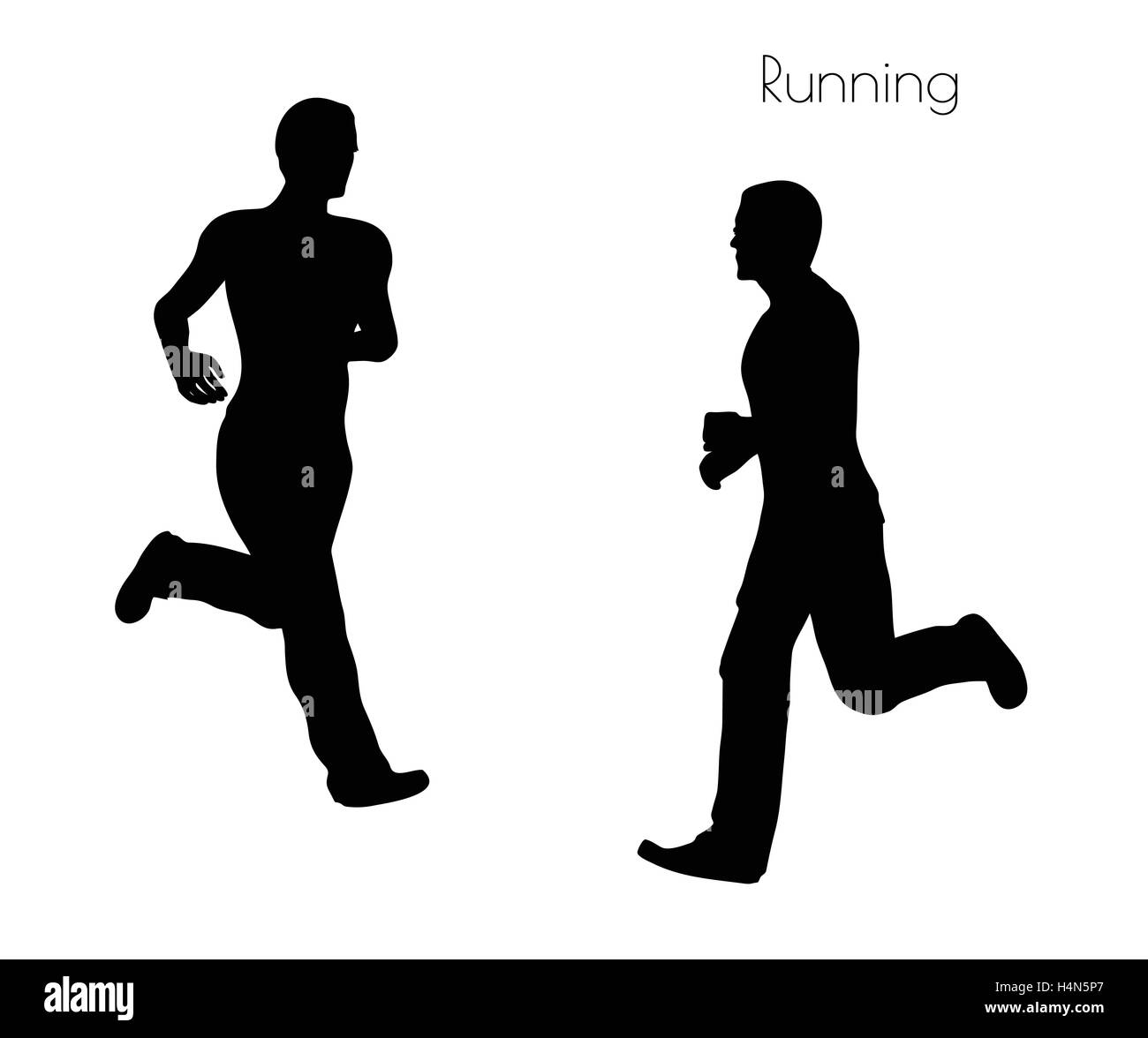 EPS 10 vector illustration of a man in Running pose on white background ...