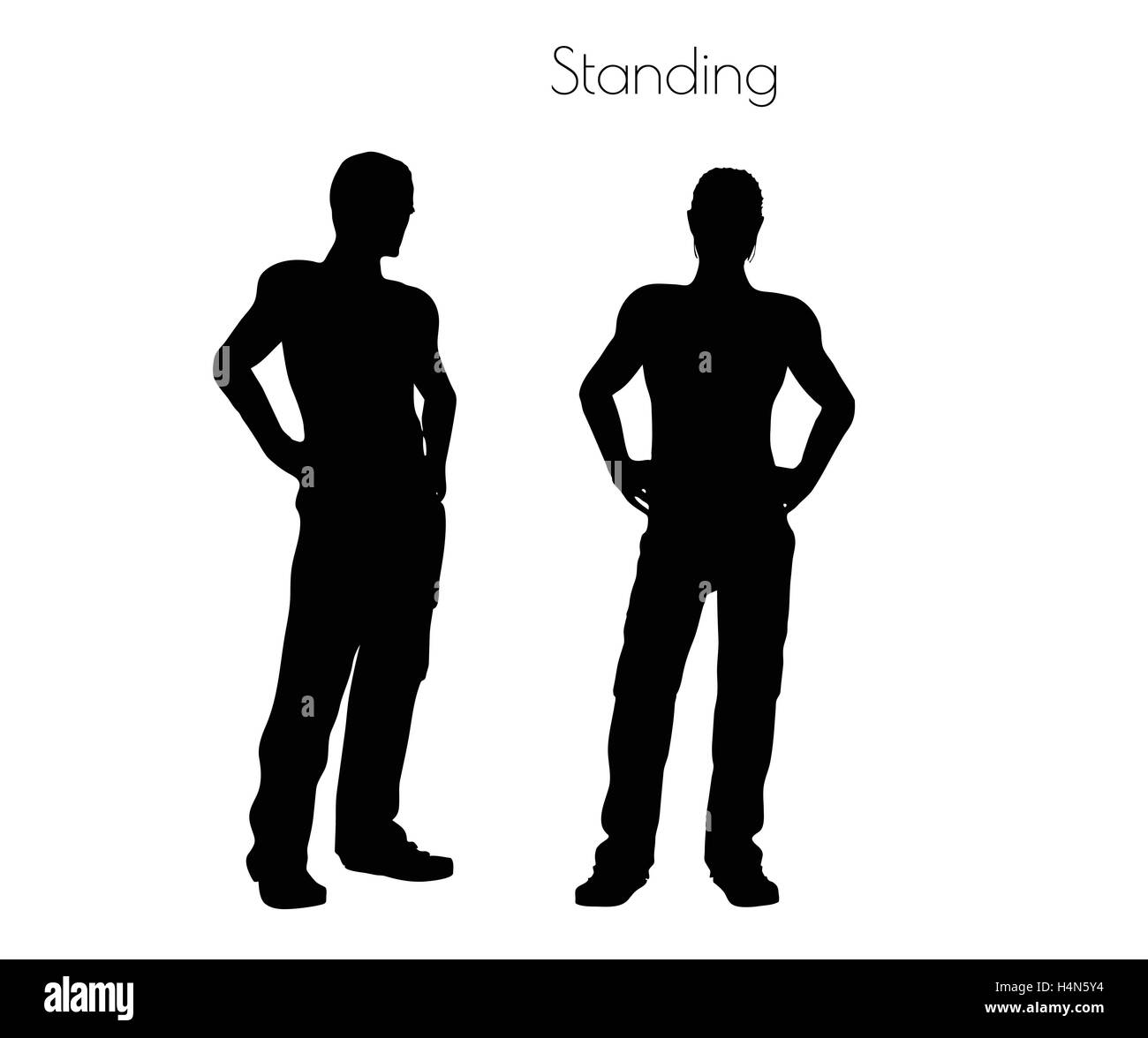 EPS 10 vector illustration of a man in Standing pose on white ...