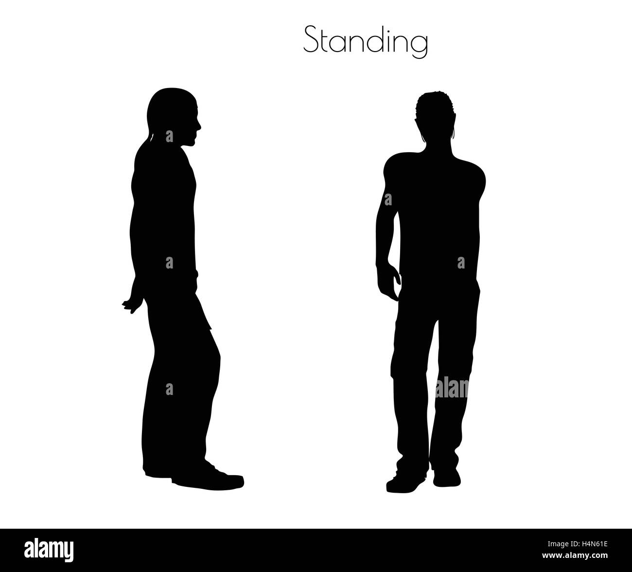 EPS 10 vector illustration of a man in Standing pose on white ...