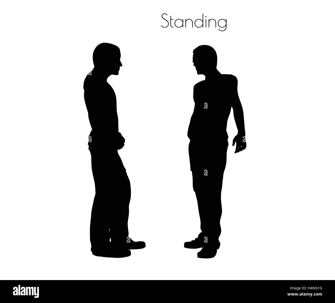 EPS 10 vector illustration of a man in Standing pose on white ...