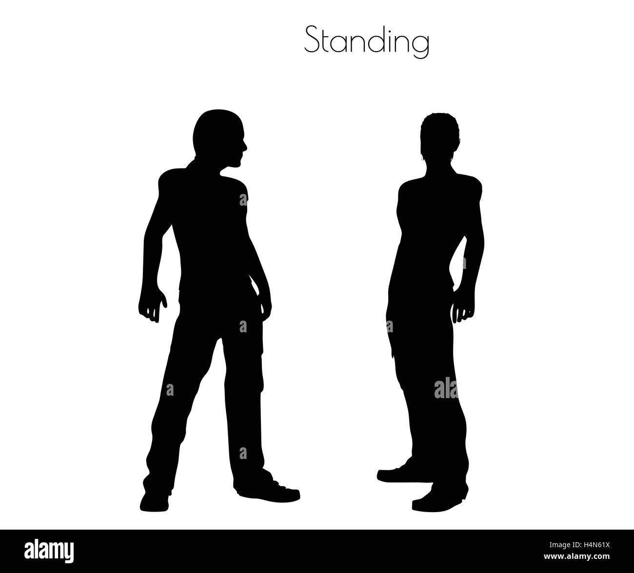 EPS 10 vector illustration of a man in Standing pose on white ...