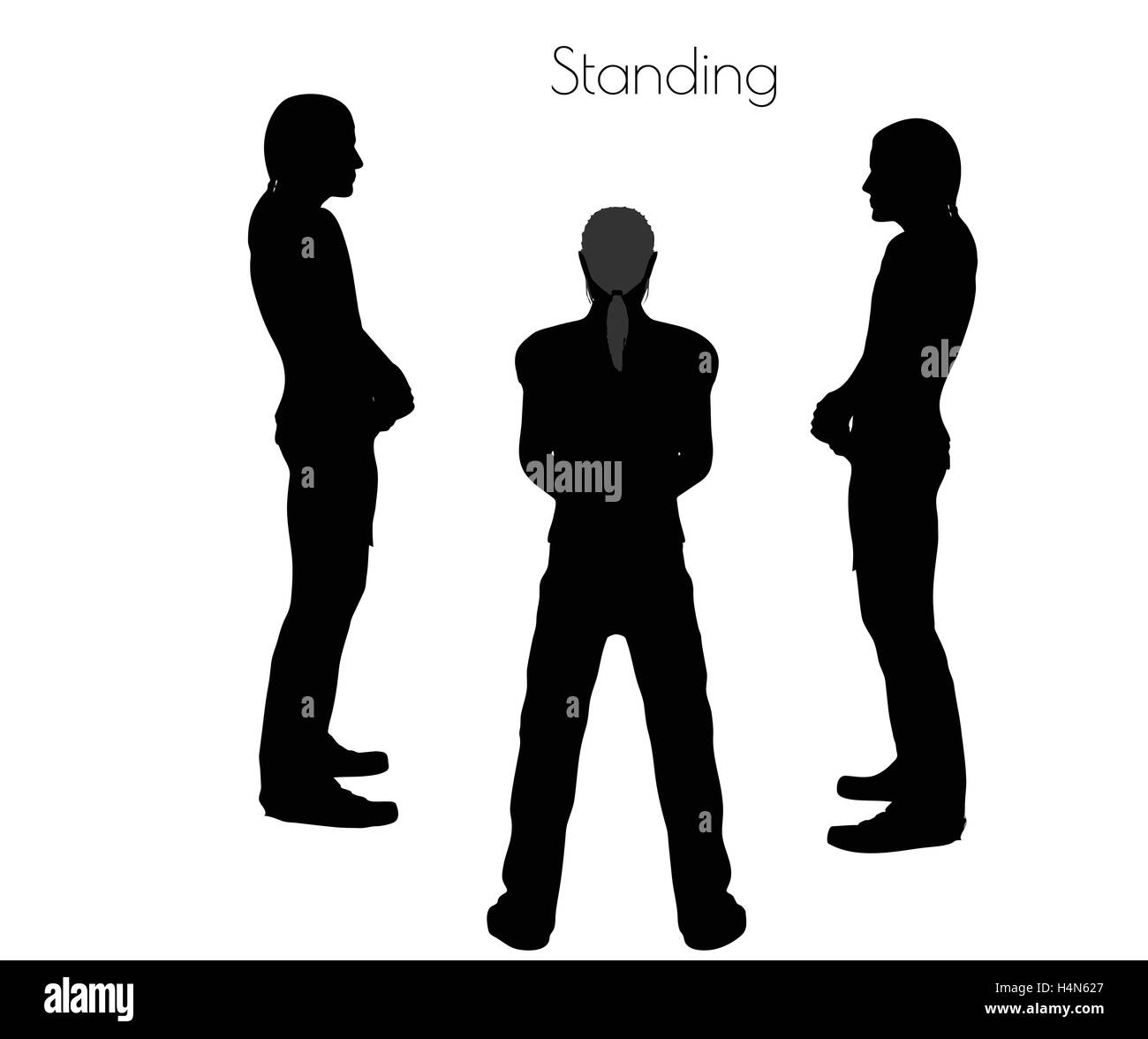 EPS 10 vector illustration of a man in Standing pose on white ...